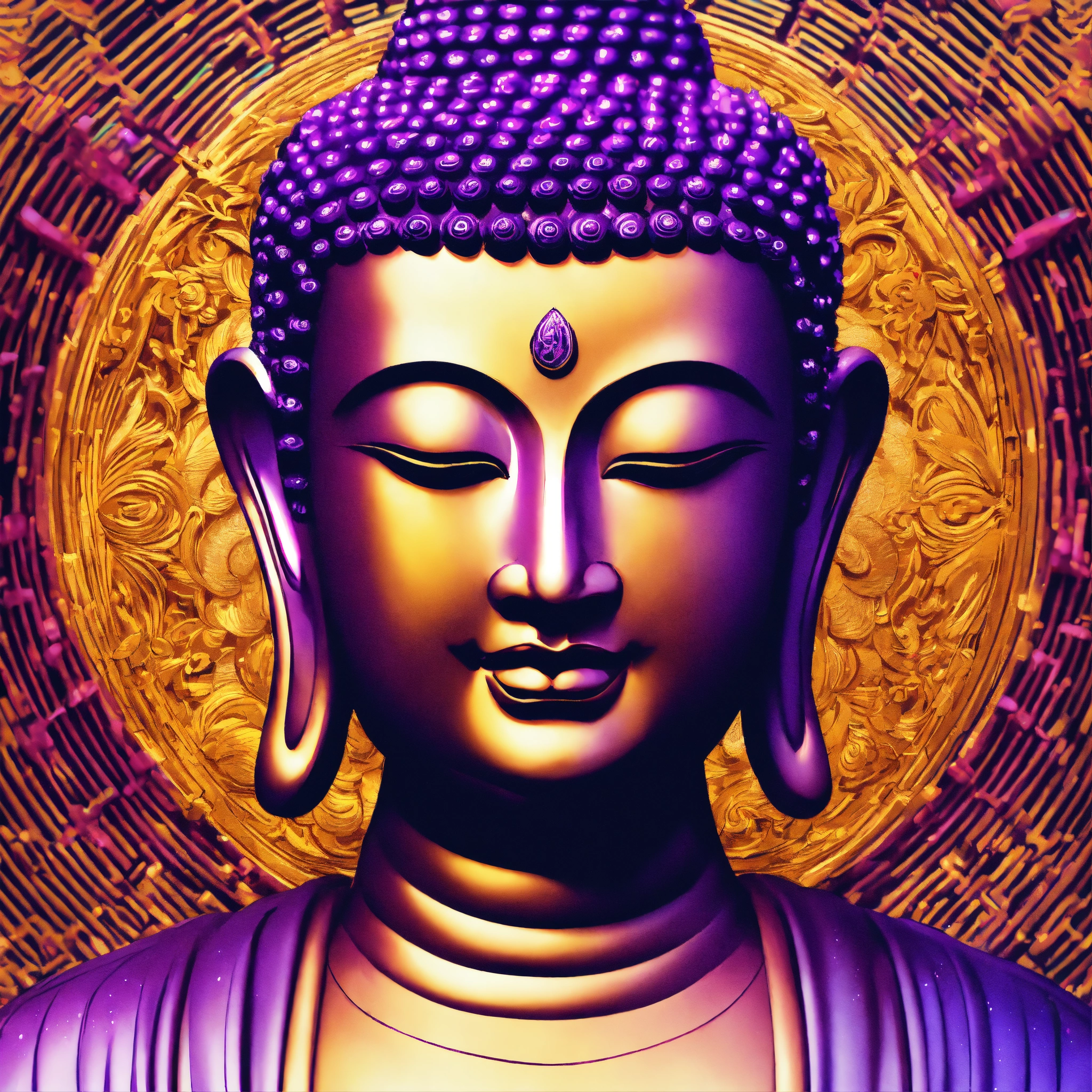 Lexica - Centered detailed portrait of buddha walking, intricate ...