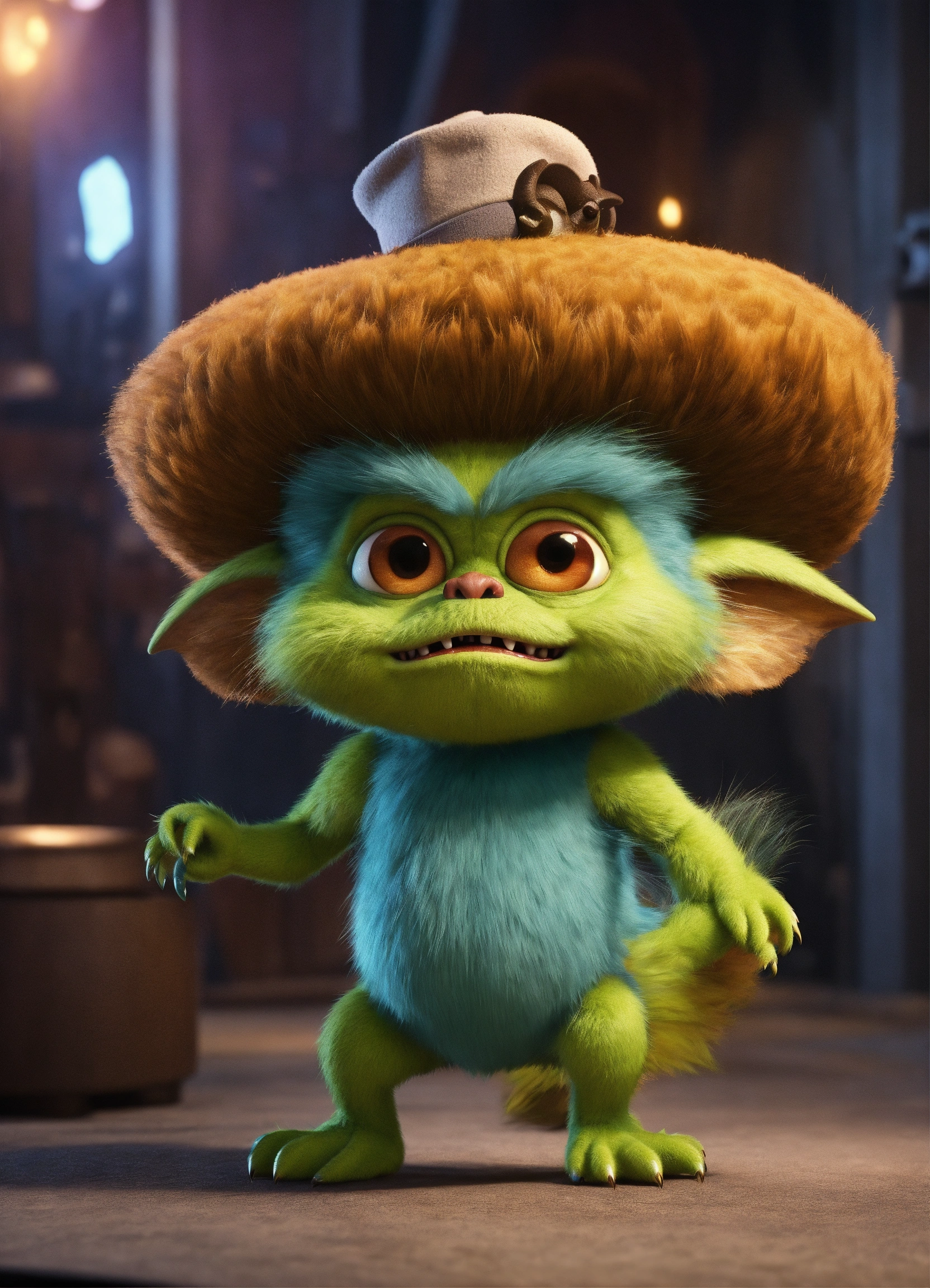 Lexica - A cartoon character monster with a hat. CGI. Highly detailed ...