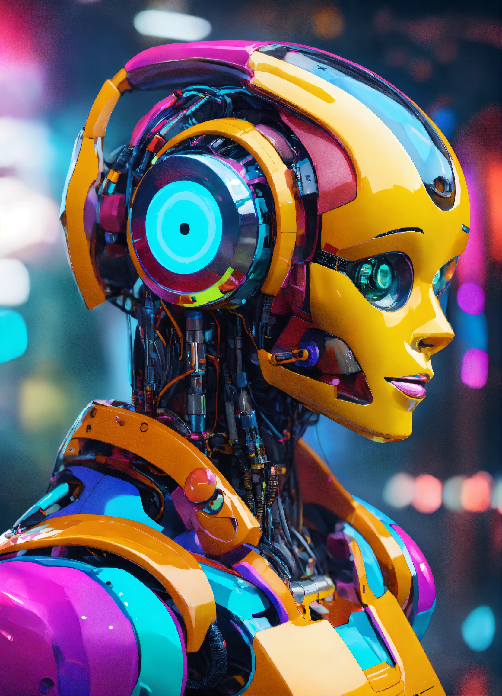 Lexica - Ai robot, colorful