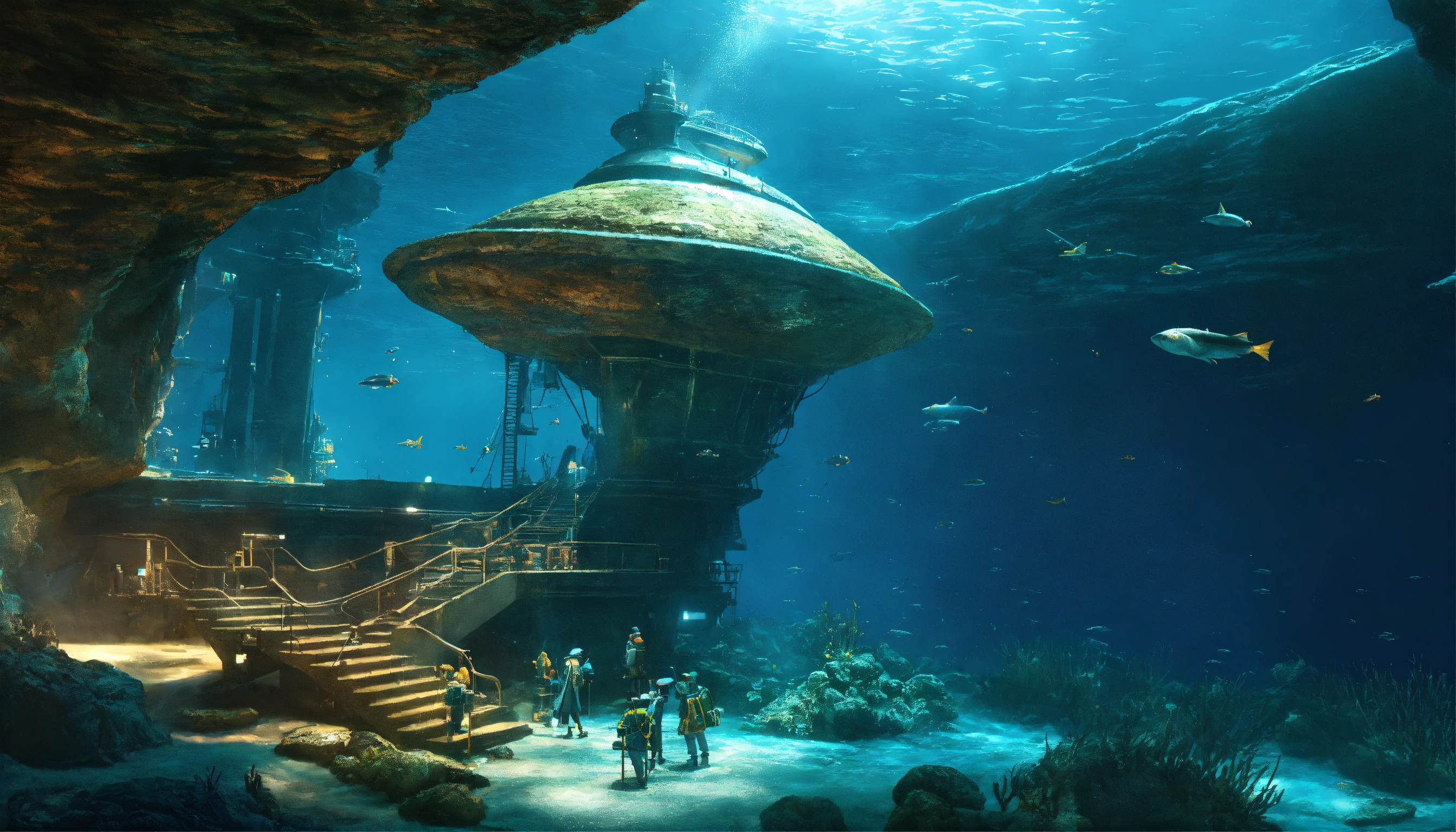 Lexica - Mysterious deep-sea civilization photorealistic rendering