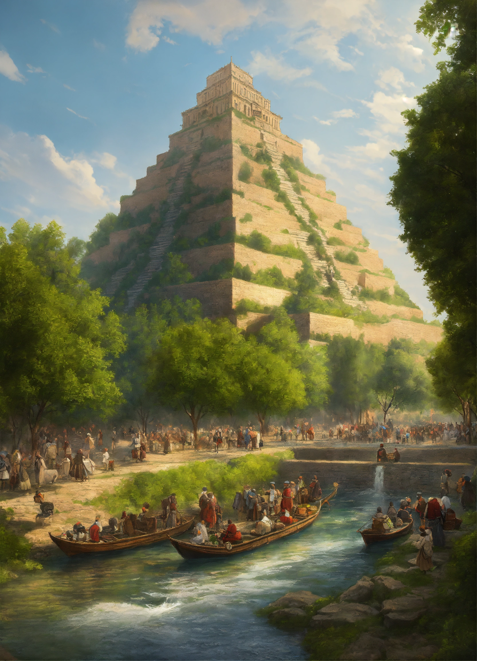 Lexica - Ziggurat of ur during ancient times in the middle of the city ...