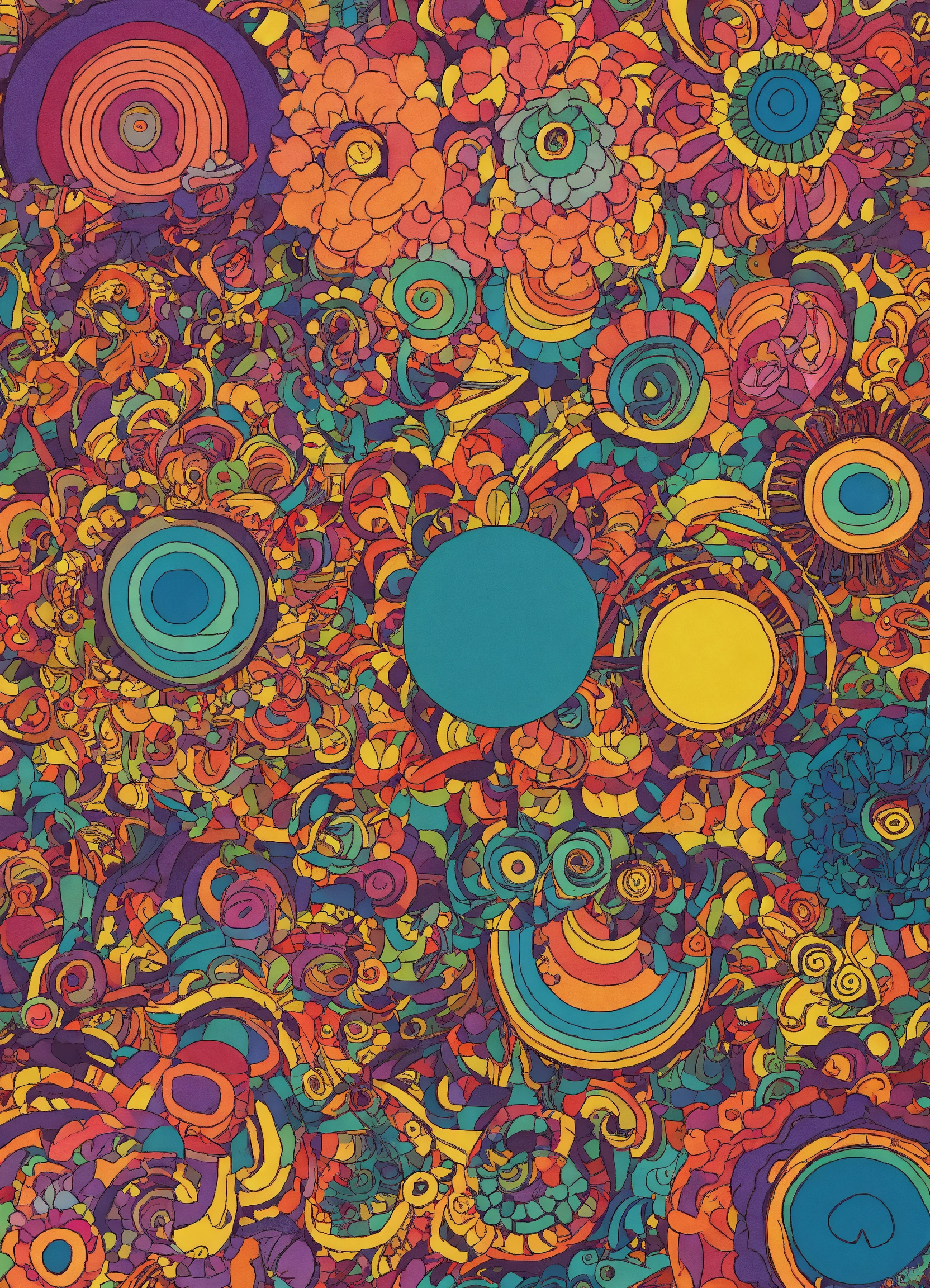 Lexica - Funky doodles psychedelic repeat pattern