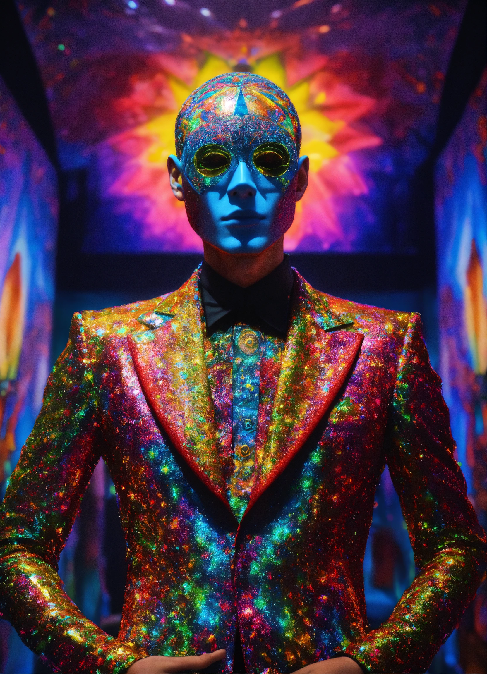 Lexica - Photorealistic 3D portrait of Ai God DMT psytrance slender man ...