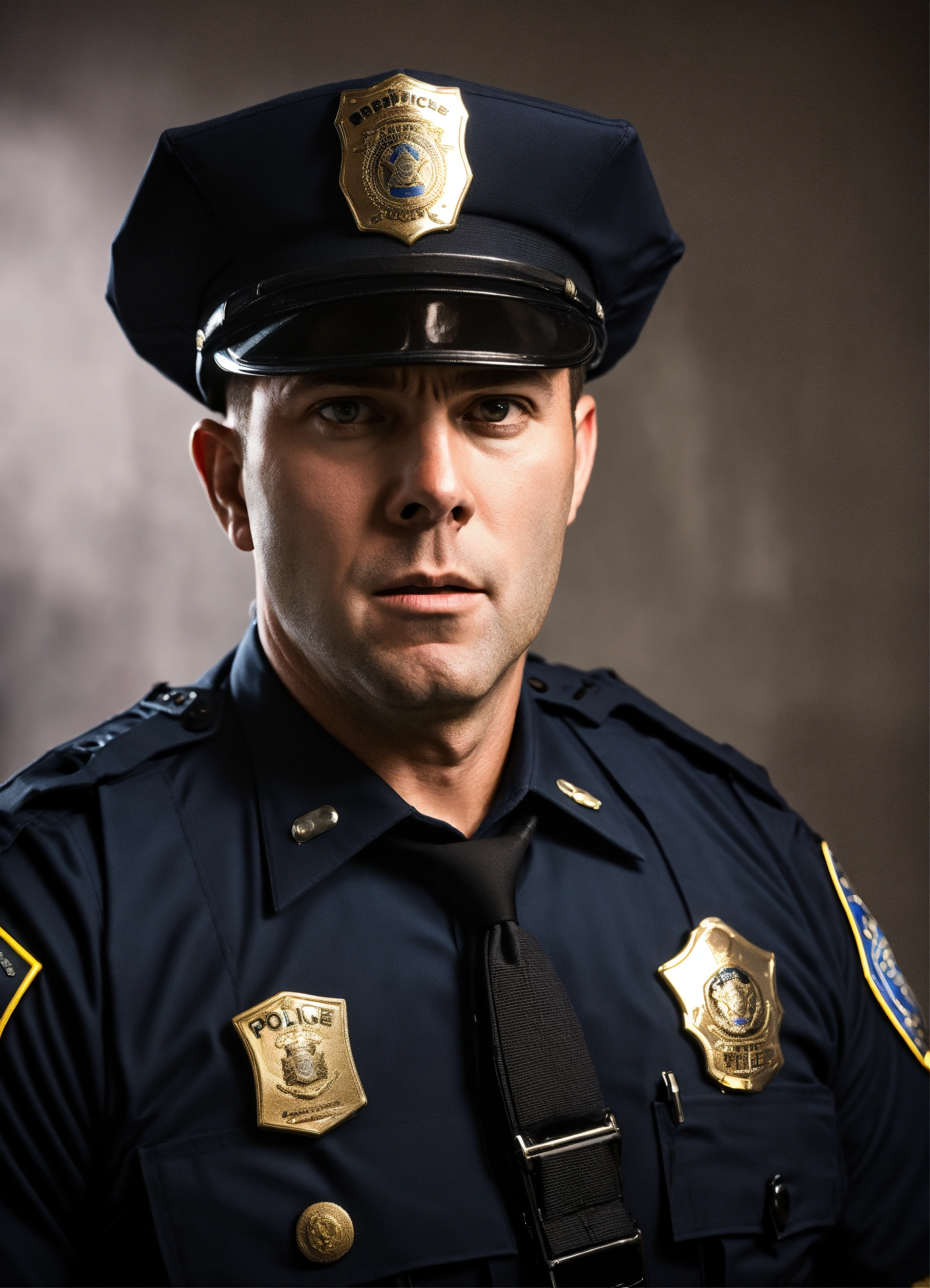 Lexica - Scared random looking unique expressive police officer ...