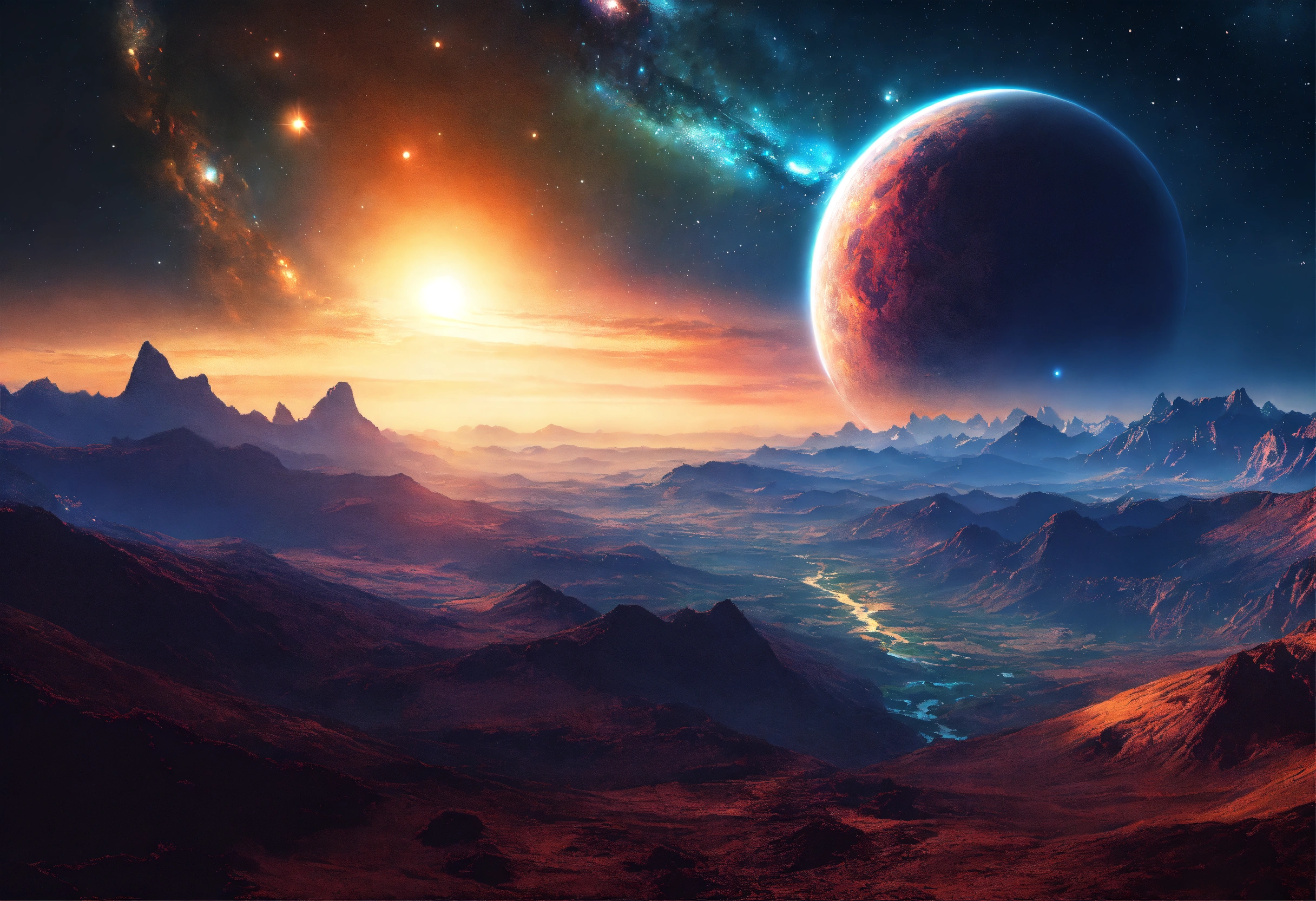 Lexica - Beautiful planet space scenery