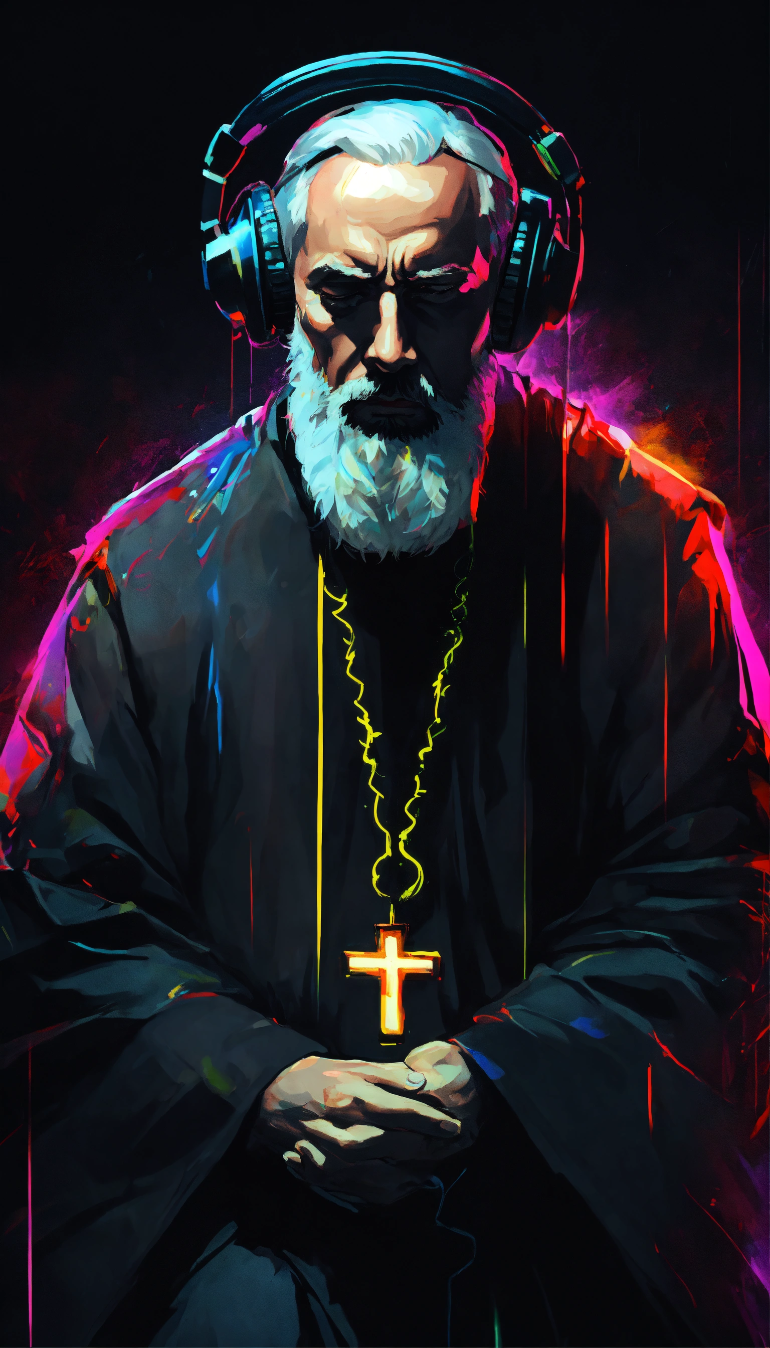 Lexica - Sad Christian Orthodox priest with white beard, wearing ...