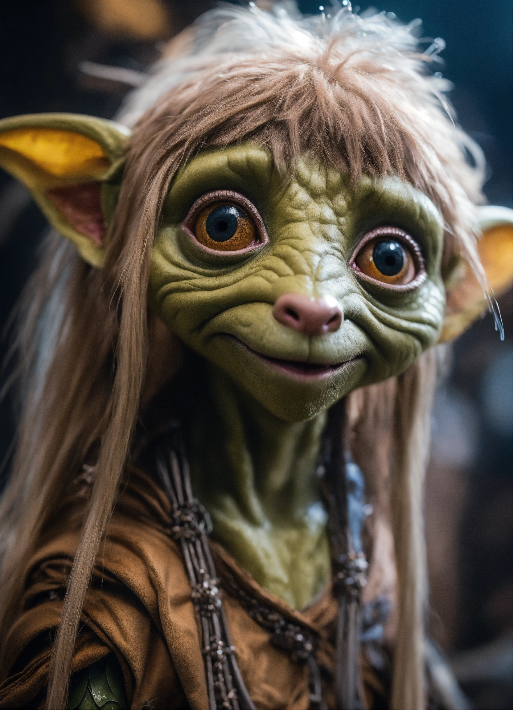 Lexica - A Gelfling extra furry animal like less clothes princess full ...