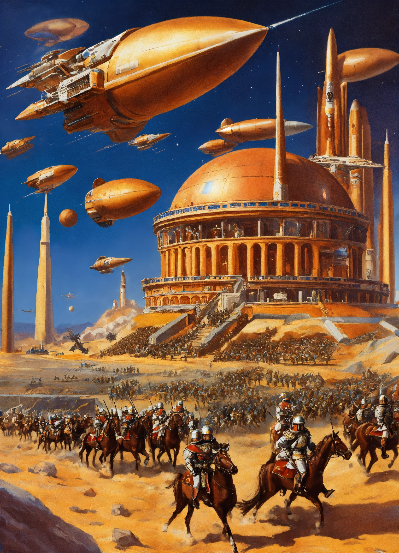 Lexica - An army of the Roman empire in the space age with rocket ships.