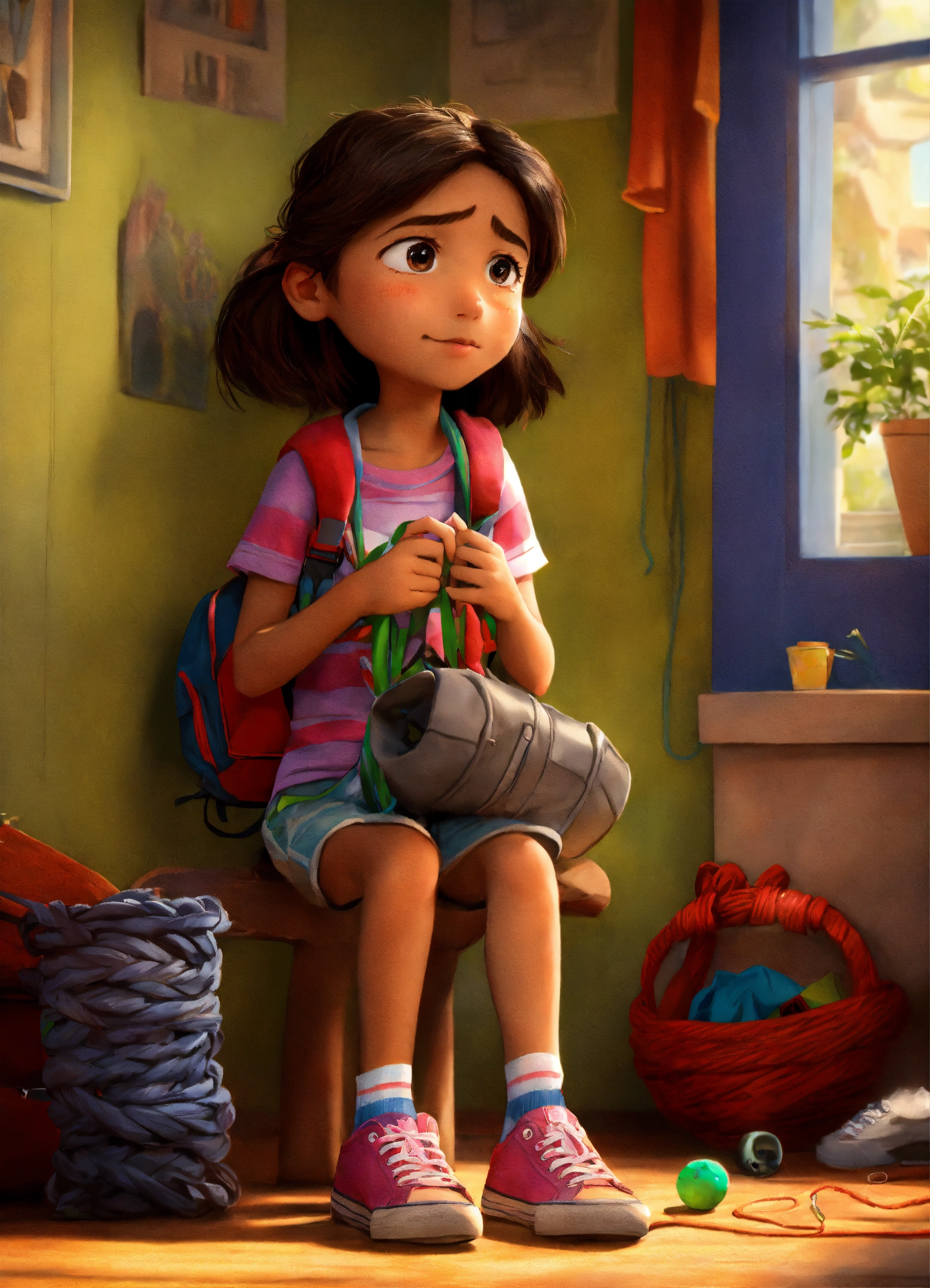 Lexica - Pixar animation of 9 year old mia, pixar style cartoon ...