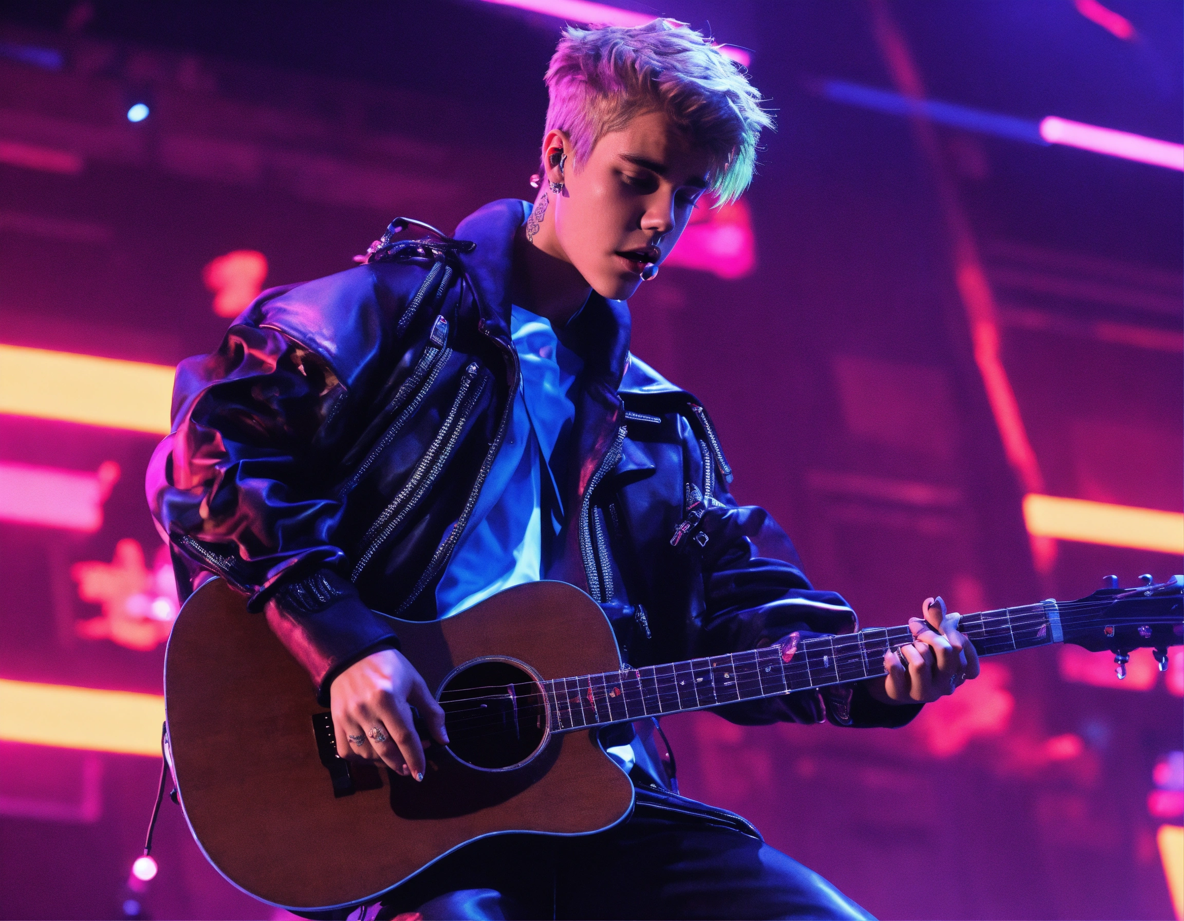 Lexica - Singer Justin Bieber gives a performance in the aesthetics of ...
