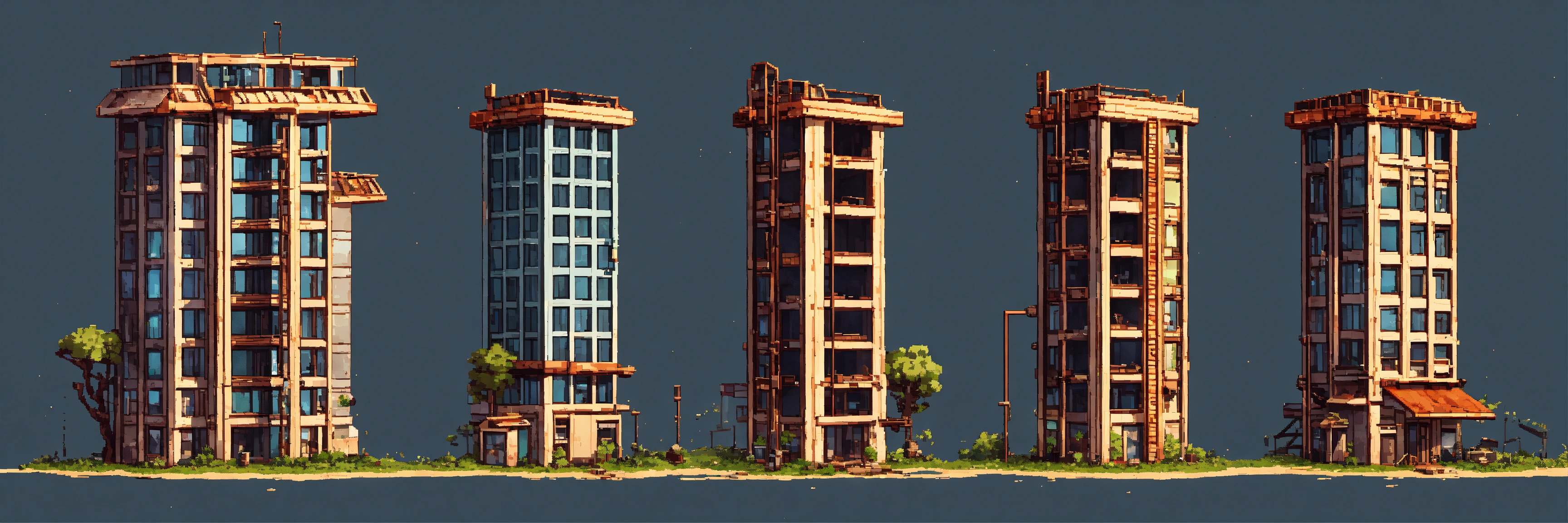 Lexica - Isometric. short to tall Upgrade progression of a post ...