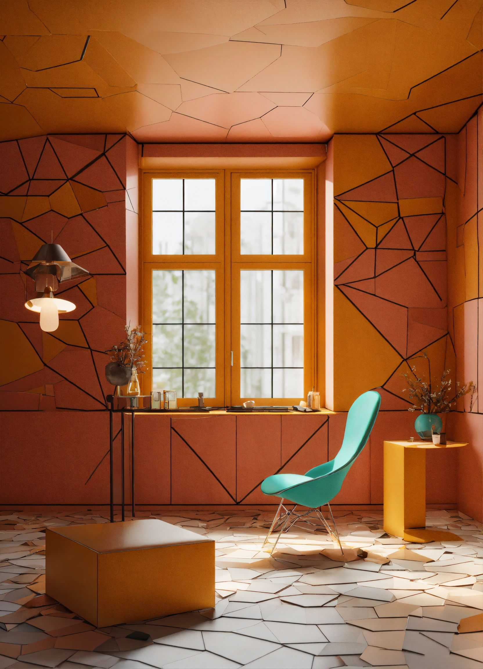 Lexica - A miniature room full of geometric shapes, photorealistic, 3D ...