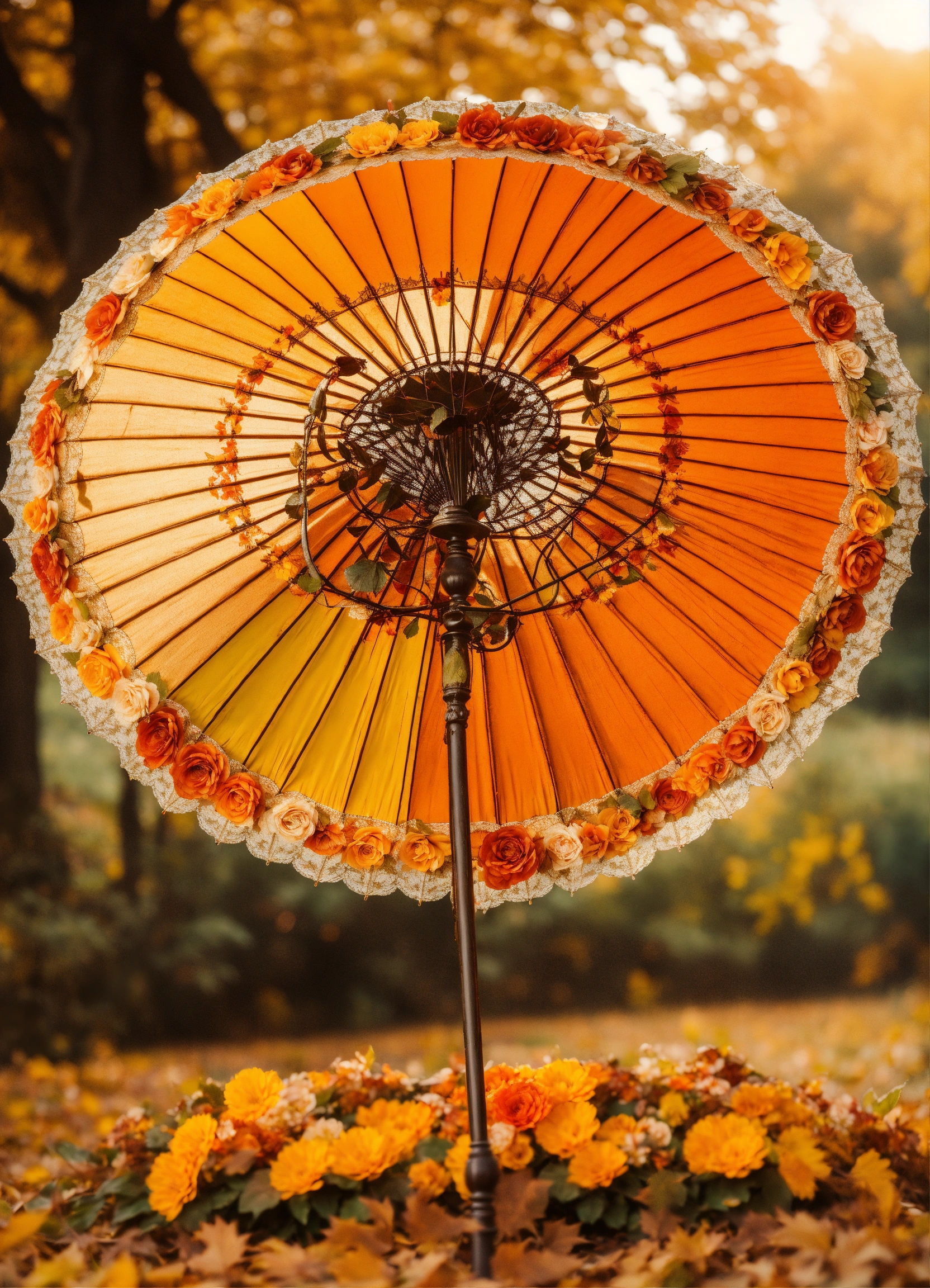 Lexica - VINTAGE parasol decorated all around with three-dimensional ...