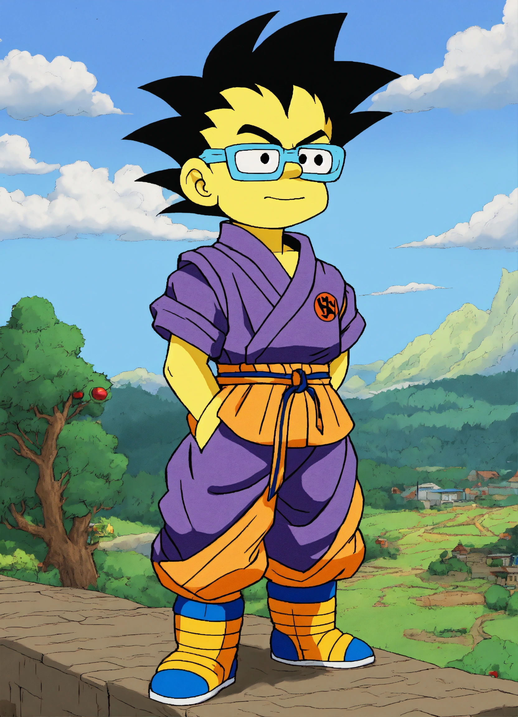 Lexica - Goten from Dragon Ball Z as style of The Simpsons