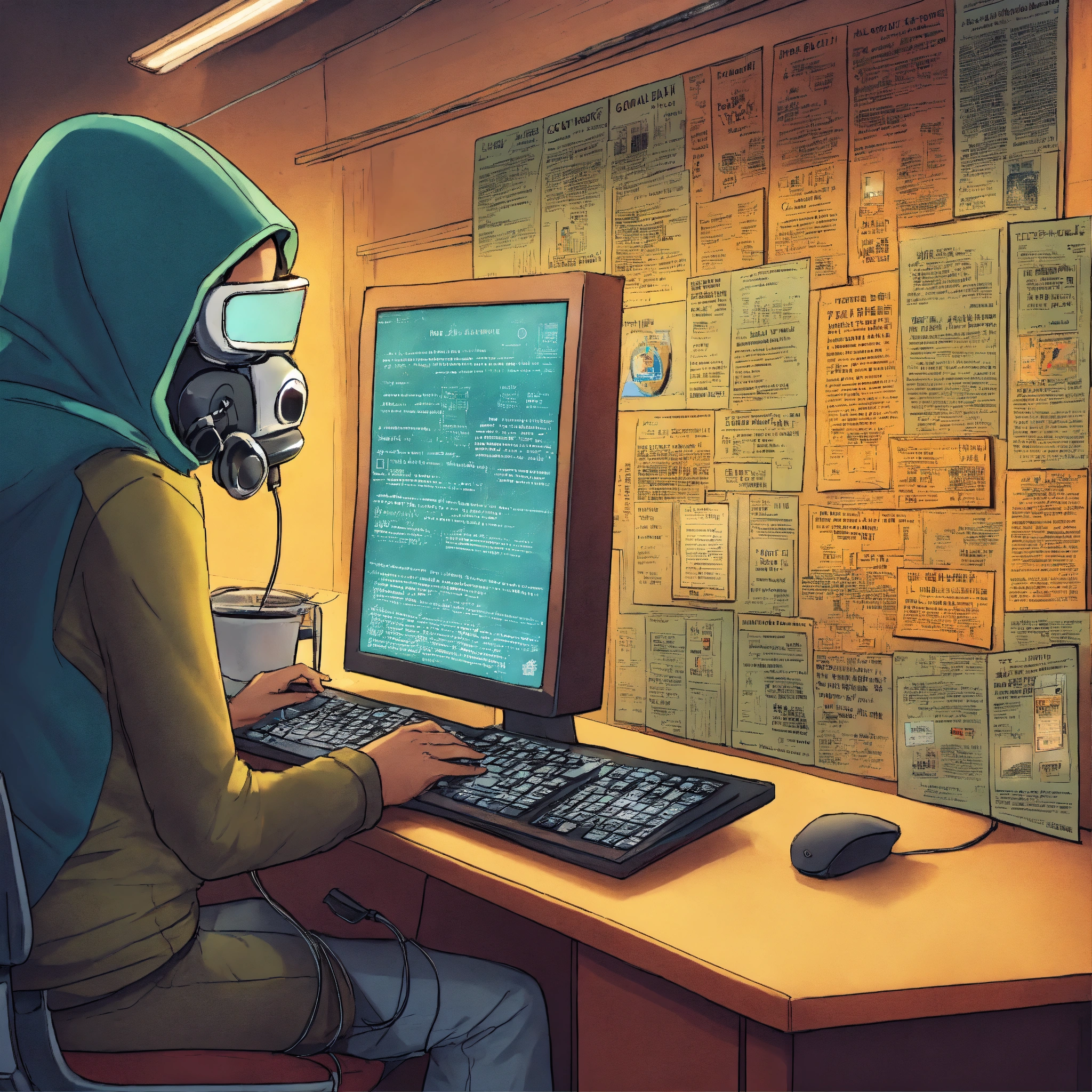 Lexica - Internet hacking, social engineering, cartoon