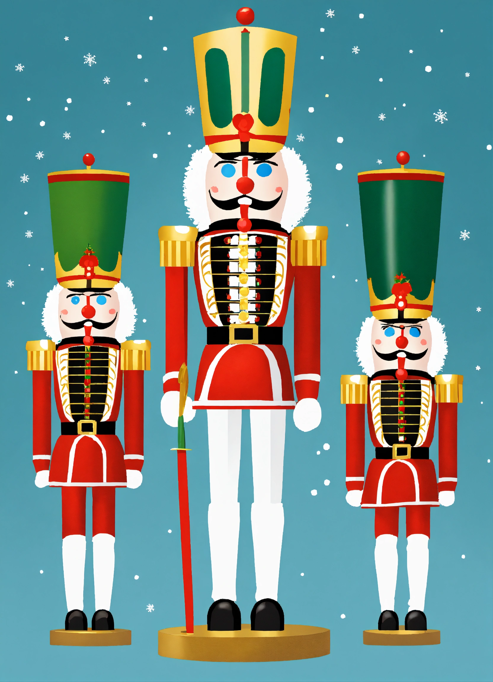 Lexica - Christmas nutcracker, full body front, vector rendering