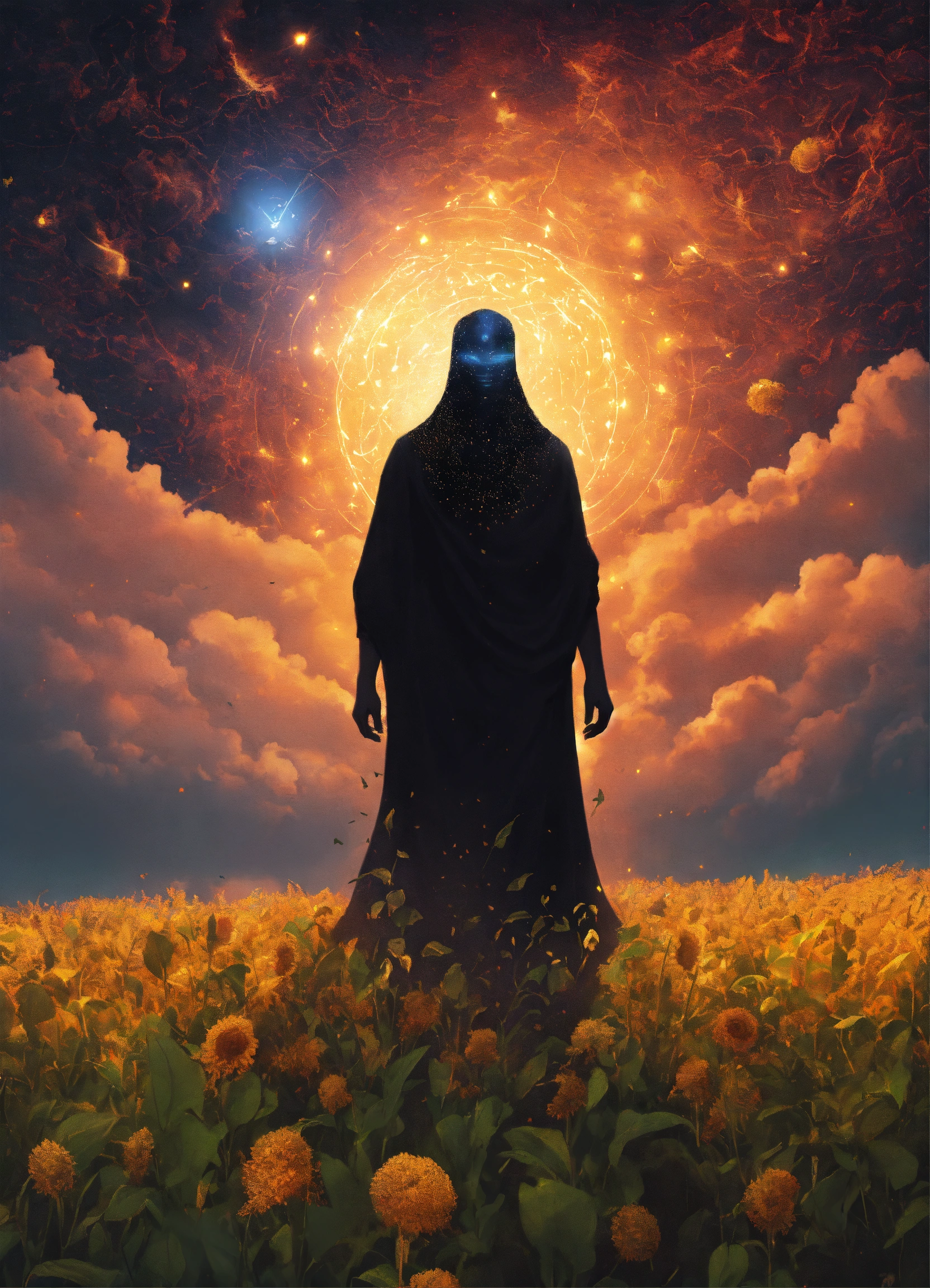 Lexica - An enigmatic happy celestial Black Human God floating and ...