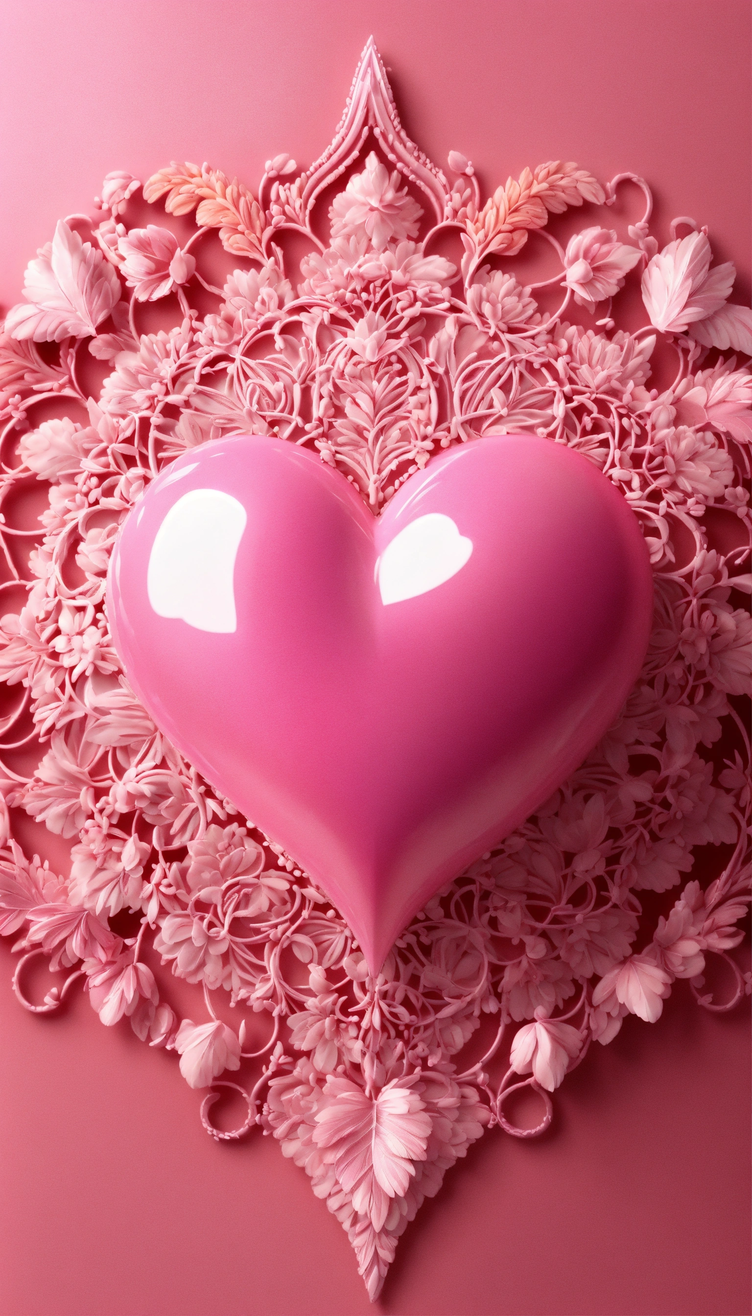 Lexica - Beautiful and perfect pink heart, detailed, digital ...