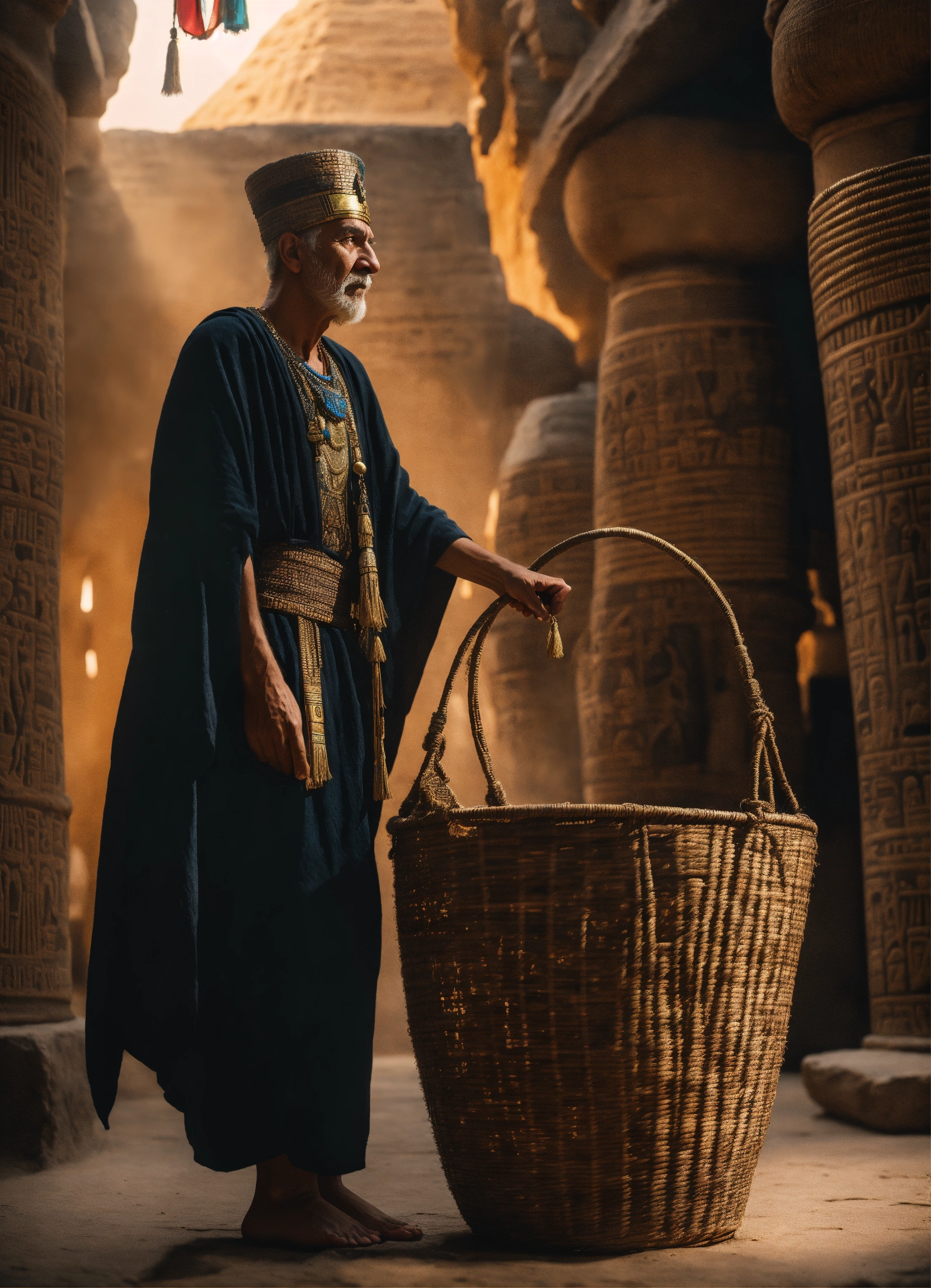 Lexica - An epic fantasy scene in ancient Egypt featuring an old ...
