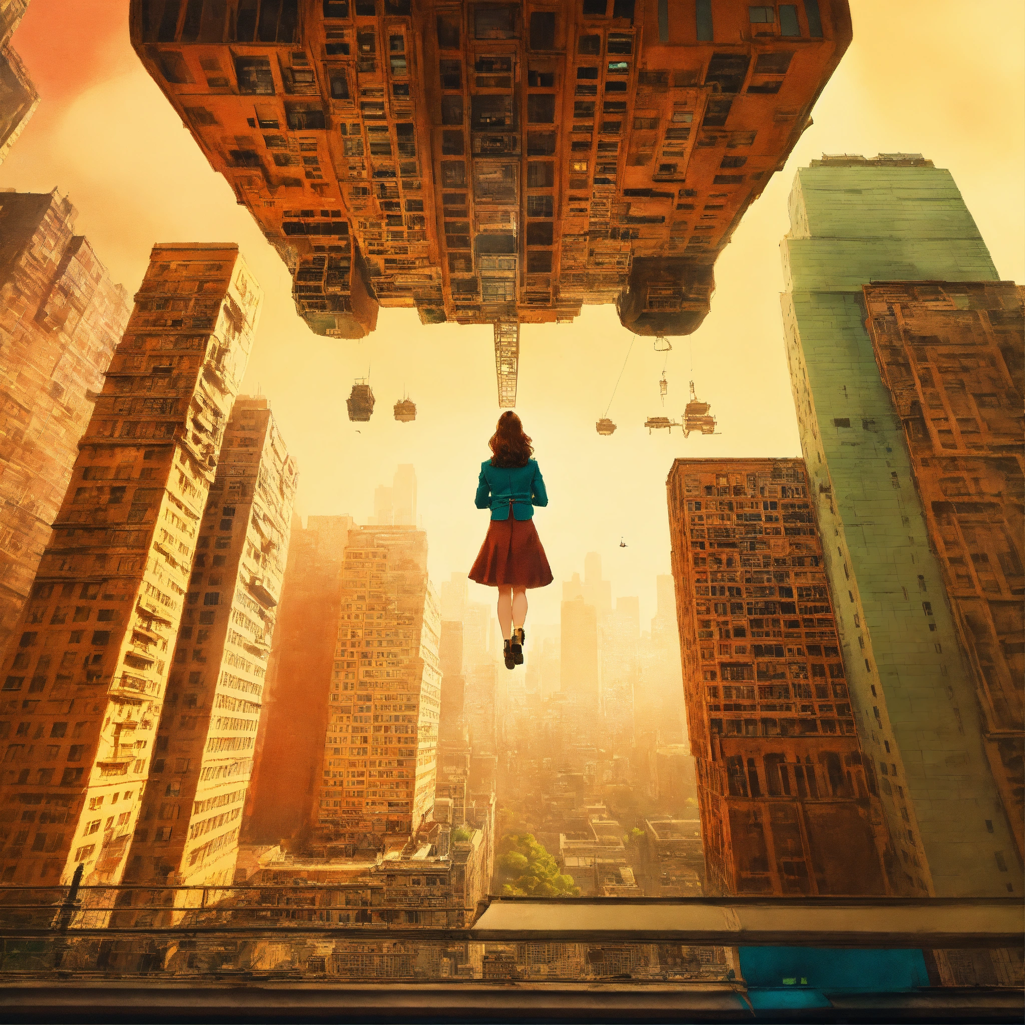 Lexica - Upside-Down City Create a retro cityscape where the laws of ...