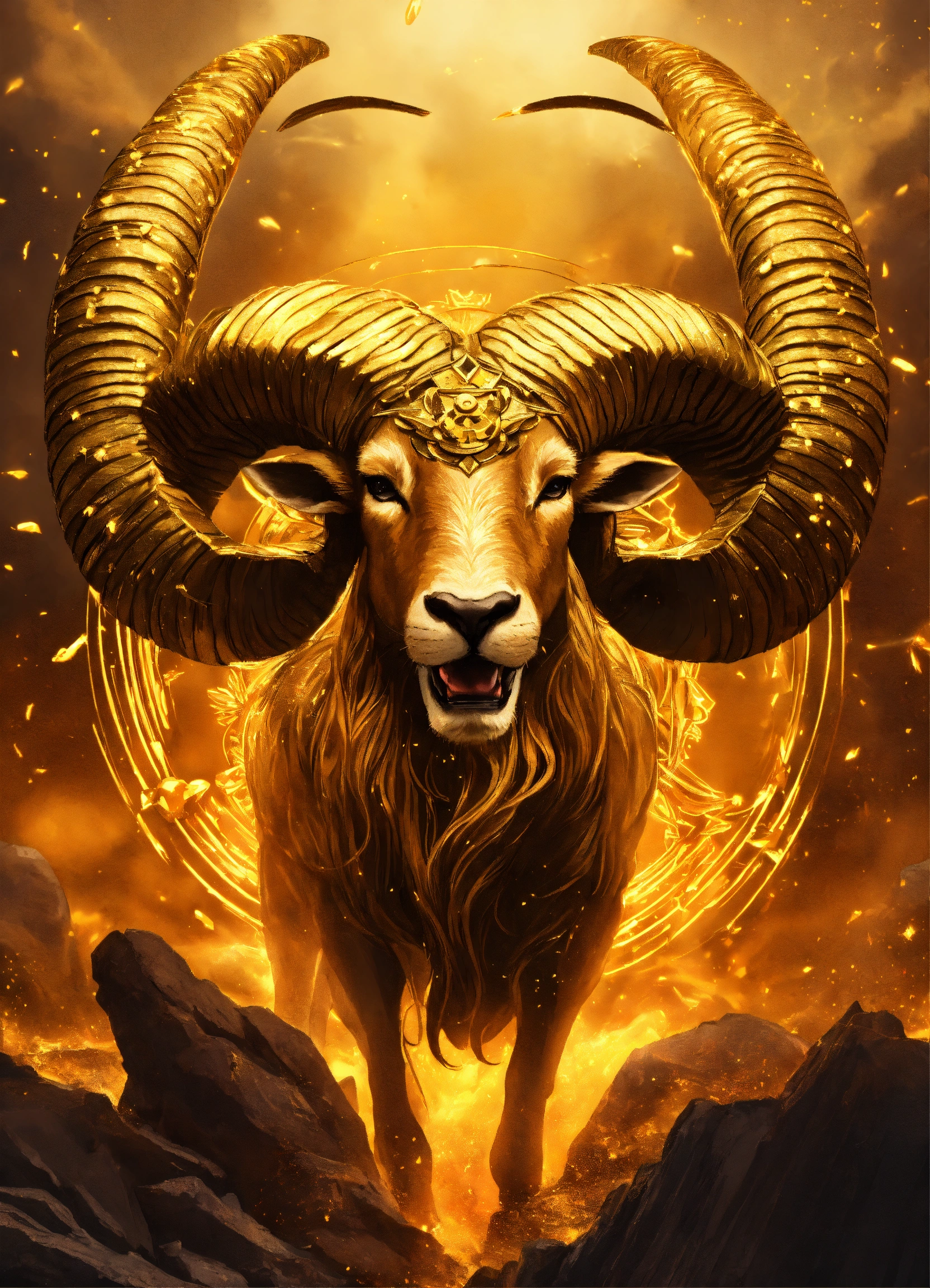 Lexica - Zodiac sign of capricorn exploding with anger and surrounded ...