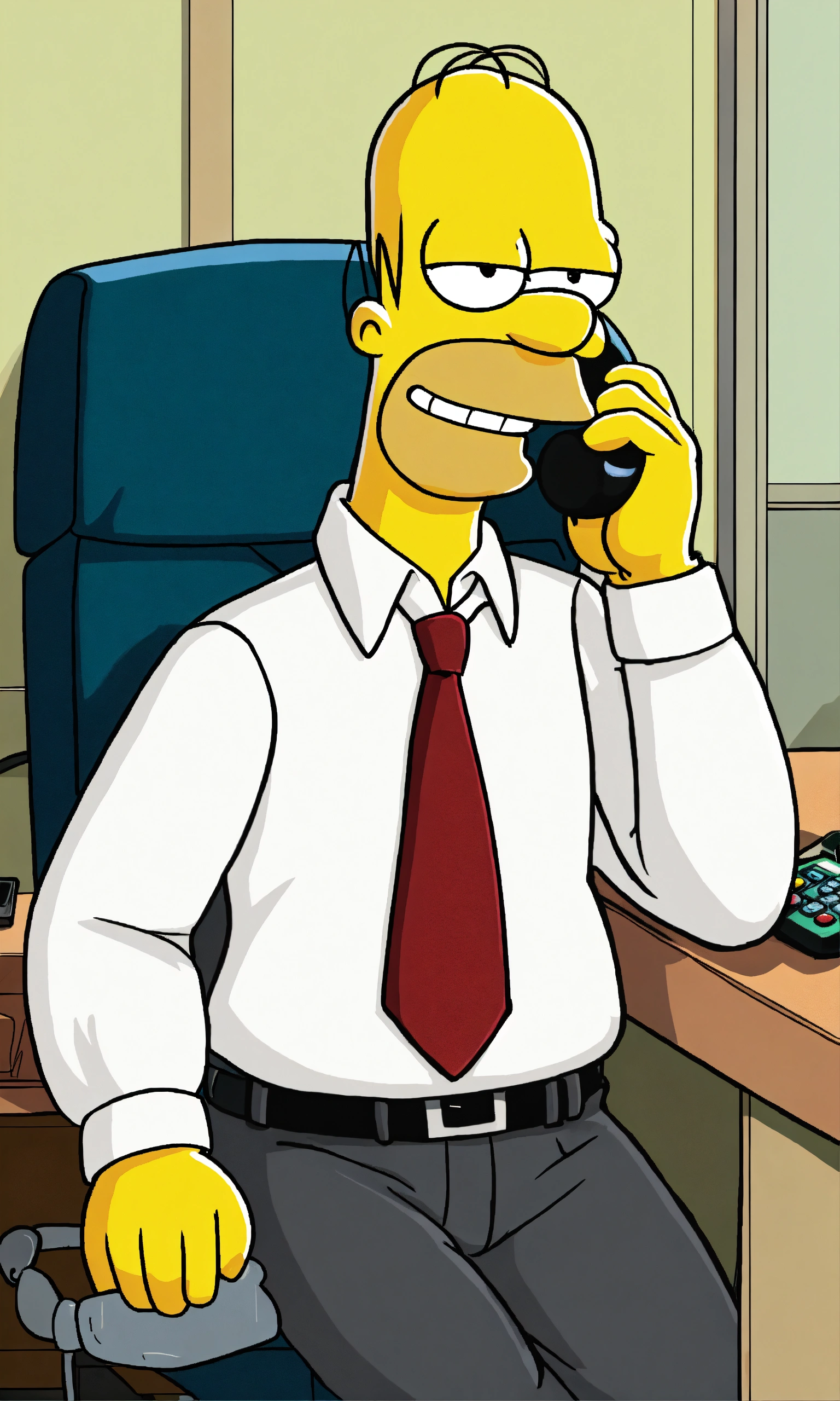 Lexica - Lawyer from the Simpsons cartoon laughing and talking on the ...