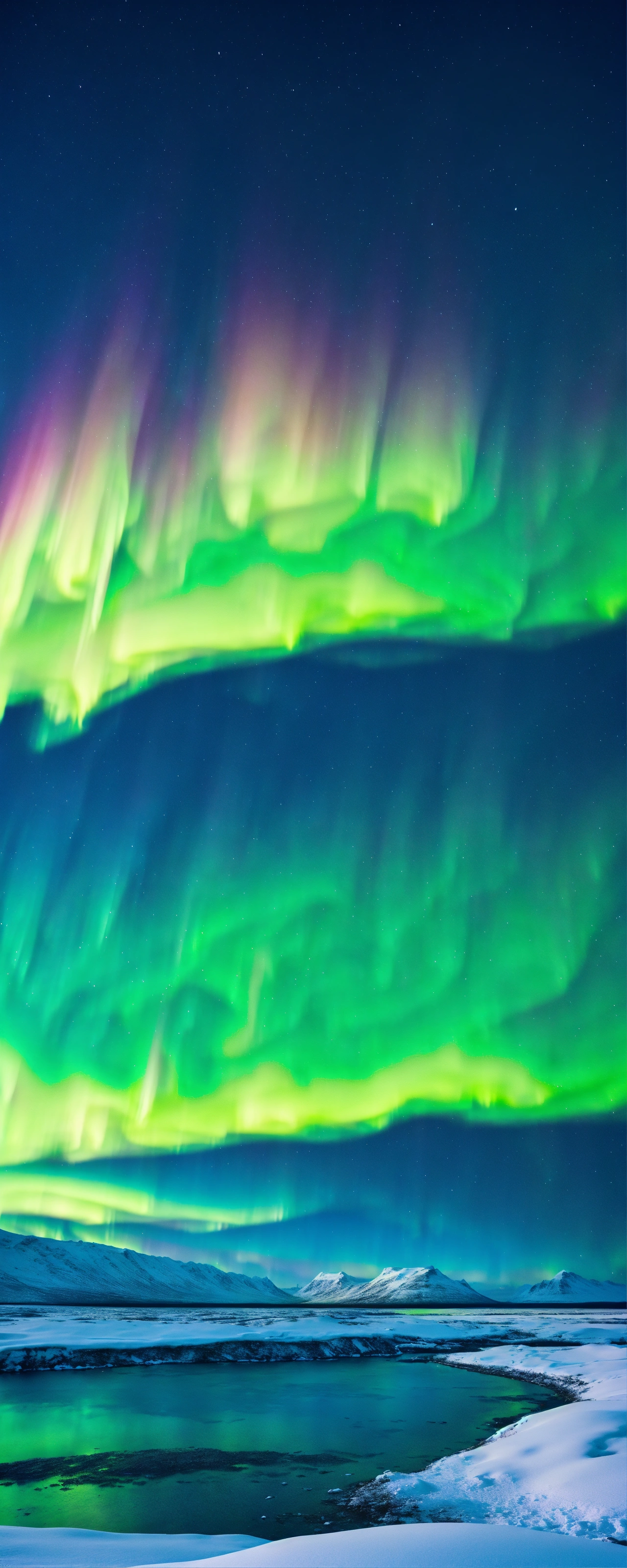 Lexica - Snowy landscape, arctic, impression of grandeur, Aurora ...