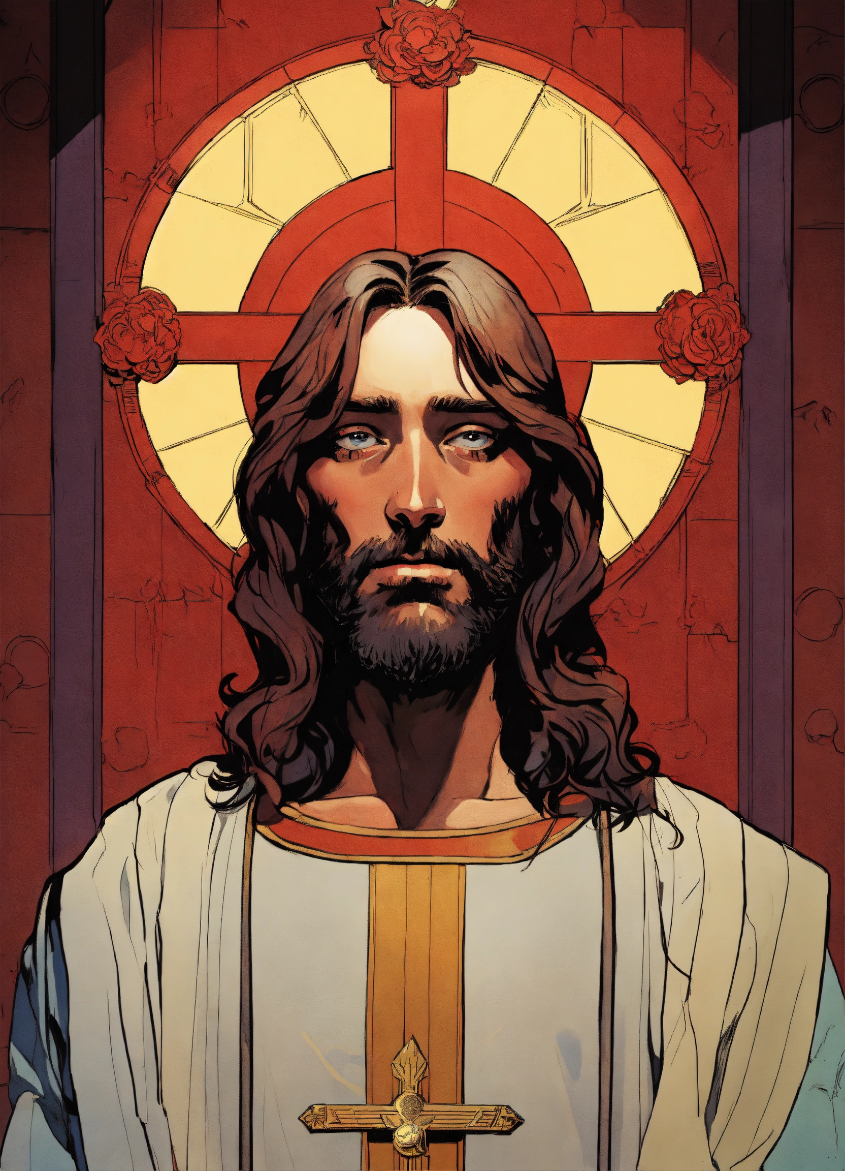 Lexica - Jesus portrait by jamie hewlett, manga style, concept art by ...