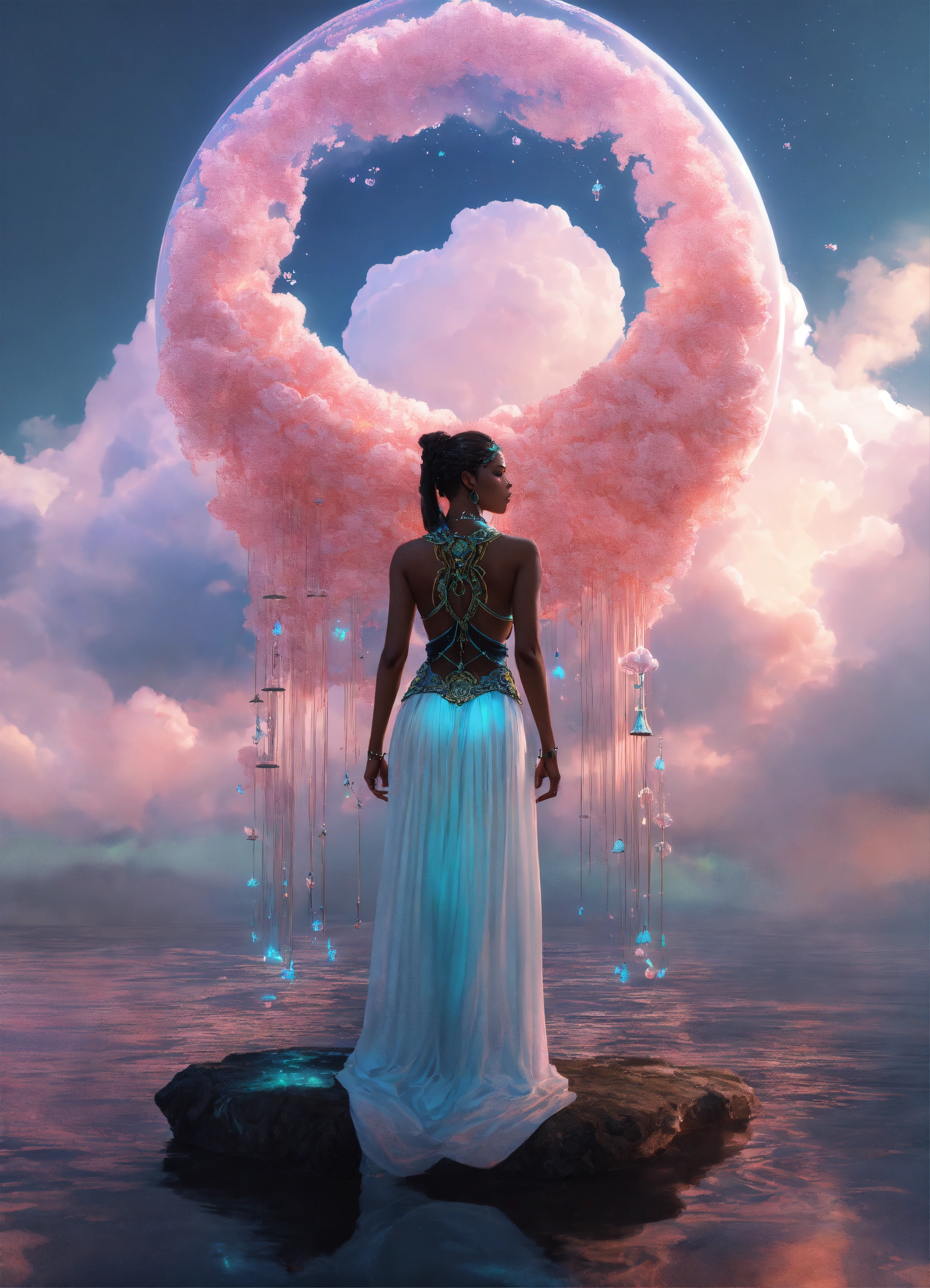 Lexica - Air nymphs, intricate fashion, aether, ebony black goddess ...