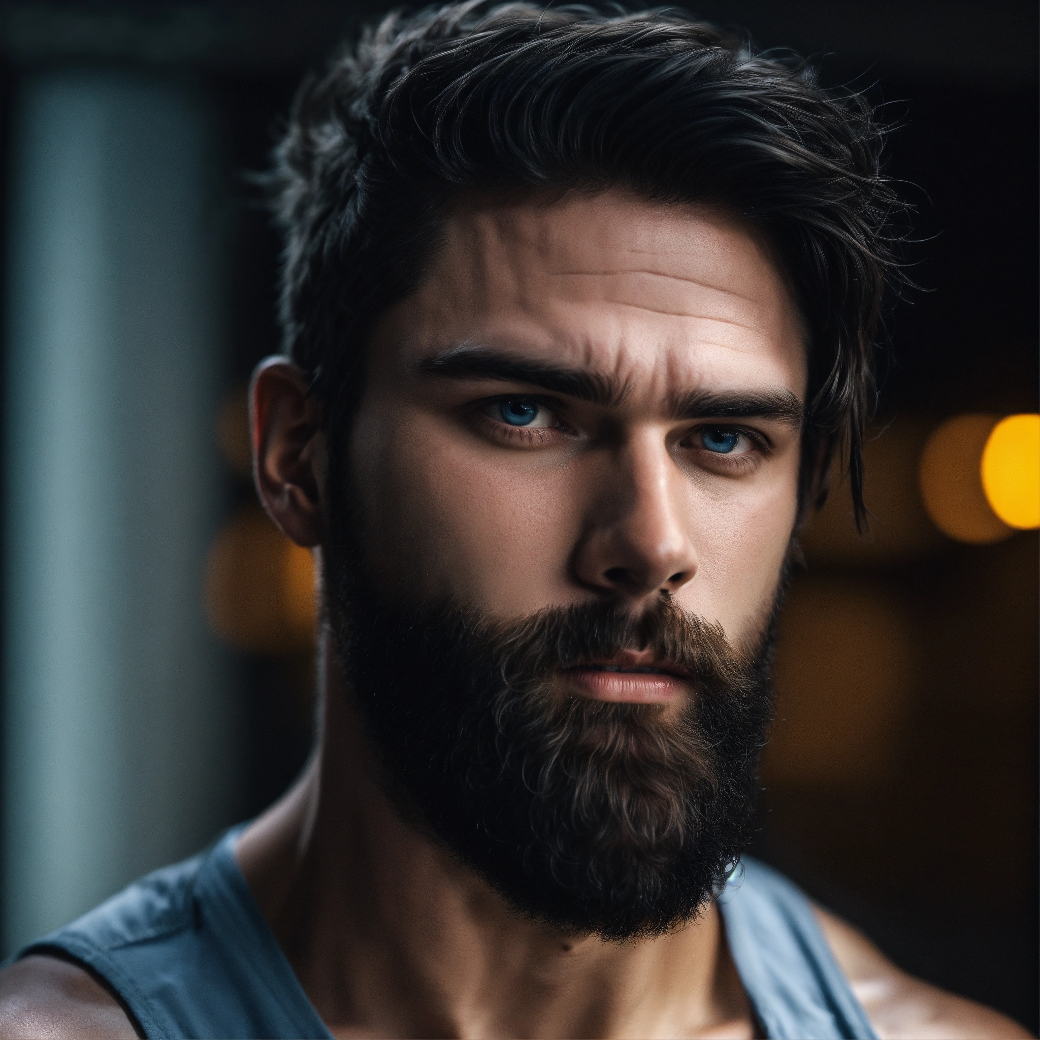 Lexica - Hot white boy face blue ayes black hair muscular face and ...