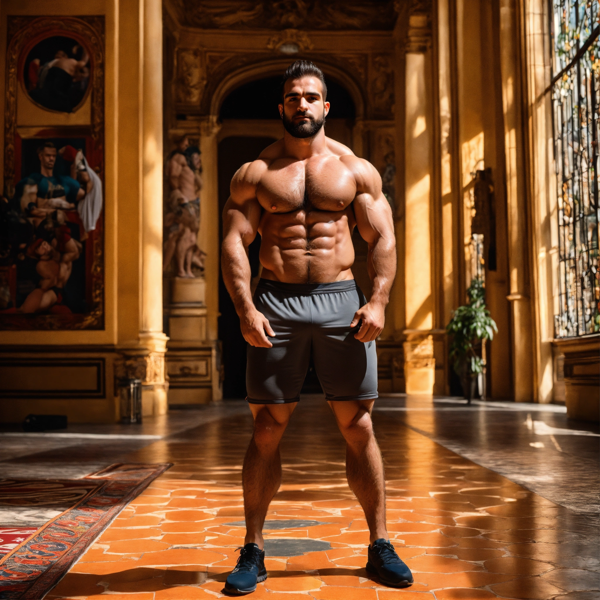Lexica - 30-year-old hairy Spanish man with big muscles, big ...