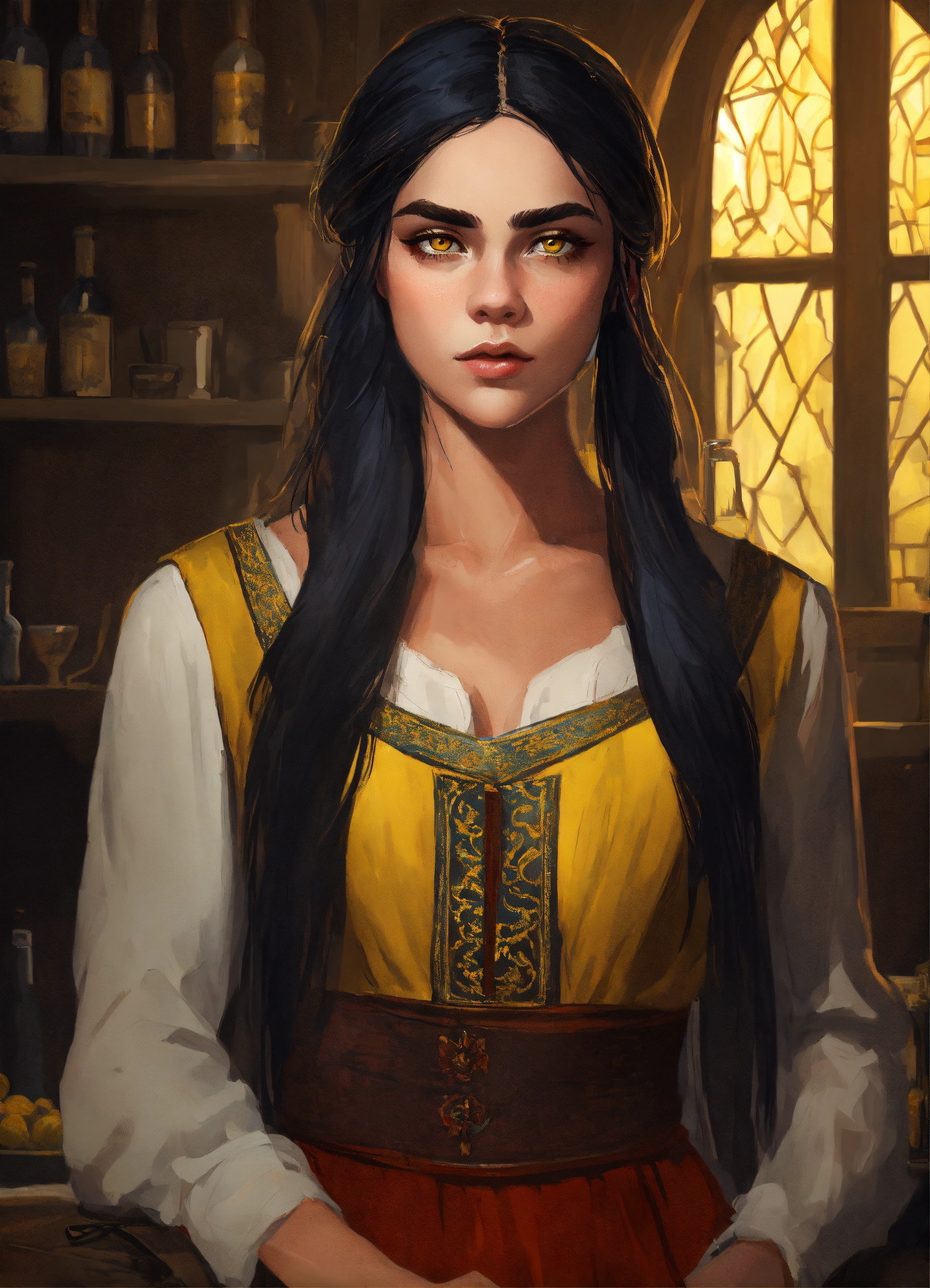 Lexica - Portrait of cara delevigne, medieval peasant woman, medieval ...