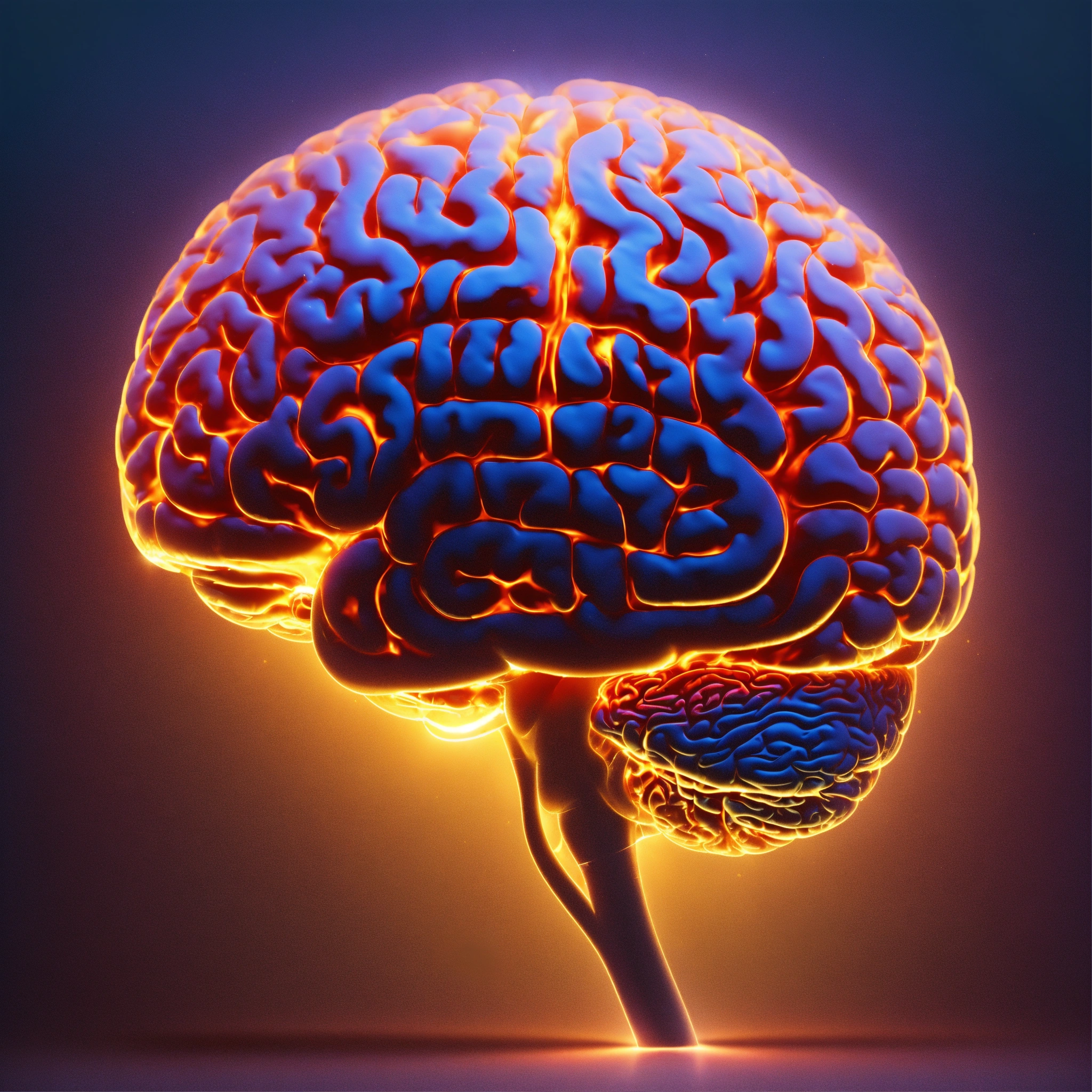 Lexica - A brain with a ripple effect of light radiating out from the ...