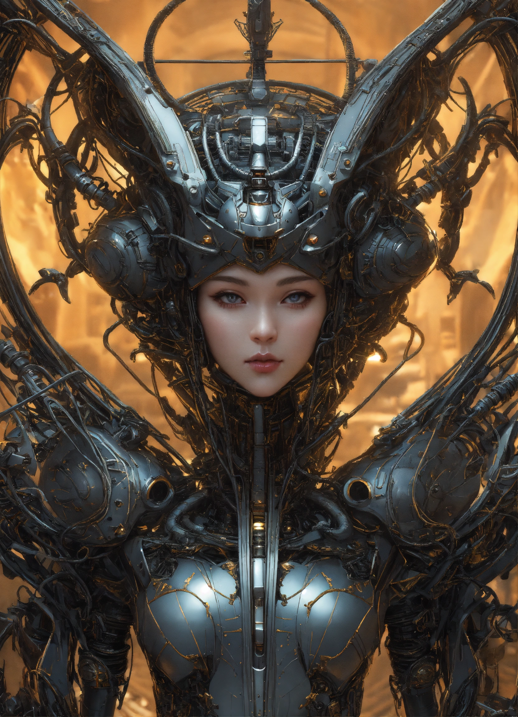 Lexica - Frontview 3D rendering of a alien in spaceship with cat ears ...