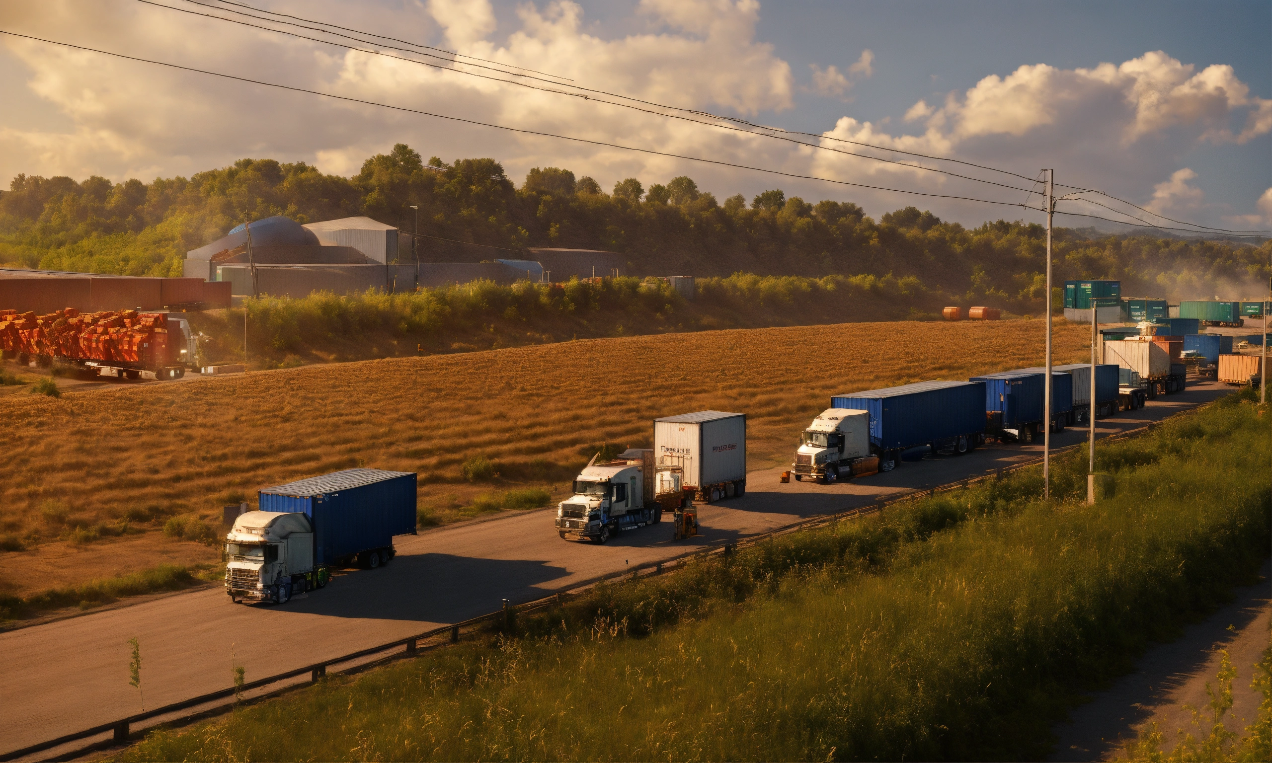 Lexica - Imagine a scene with a country border checkpoint on the left ...