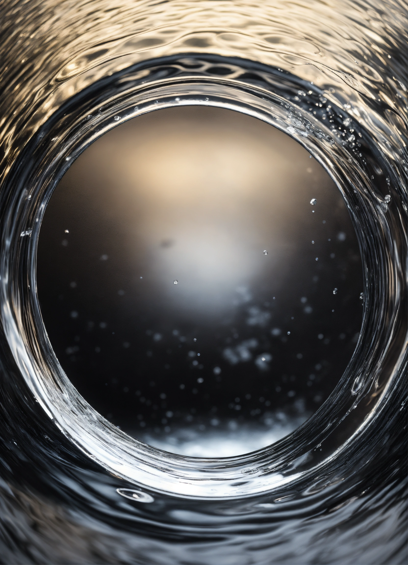 Lexica - Hyper realistic opaque silver abstract circular metallic ...
