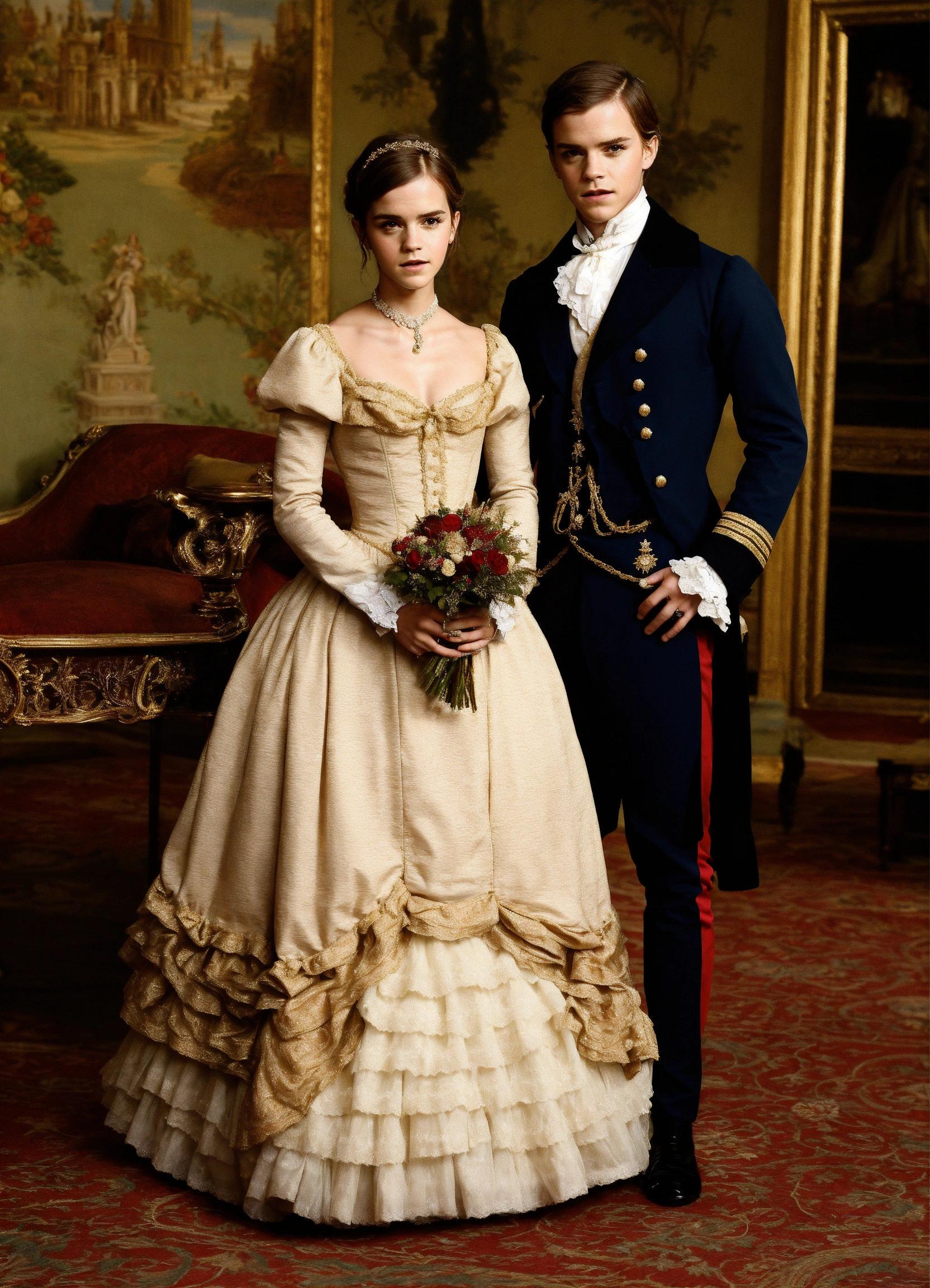 Lexica - Emma watson and michael c hall as royal couple dressed in old ...
