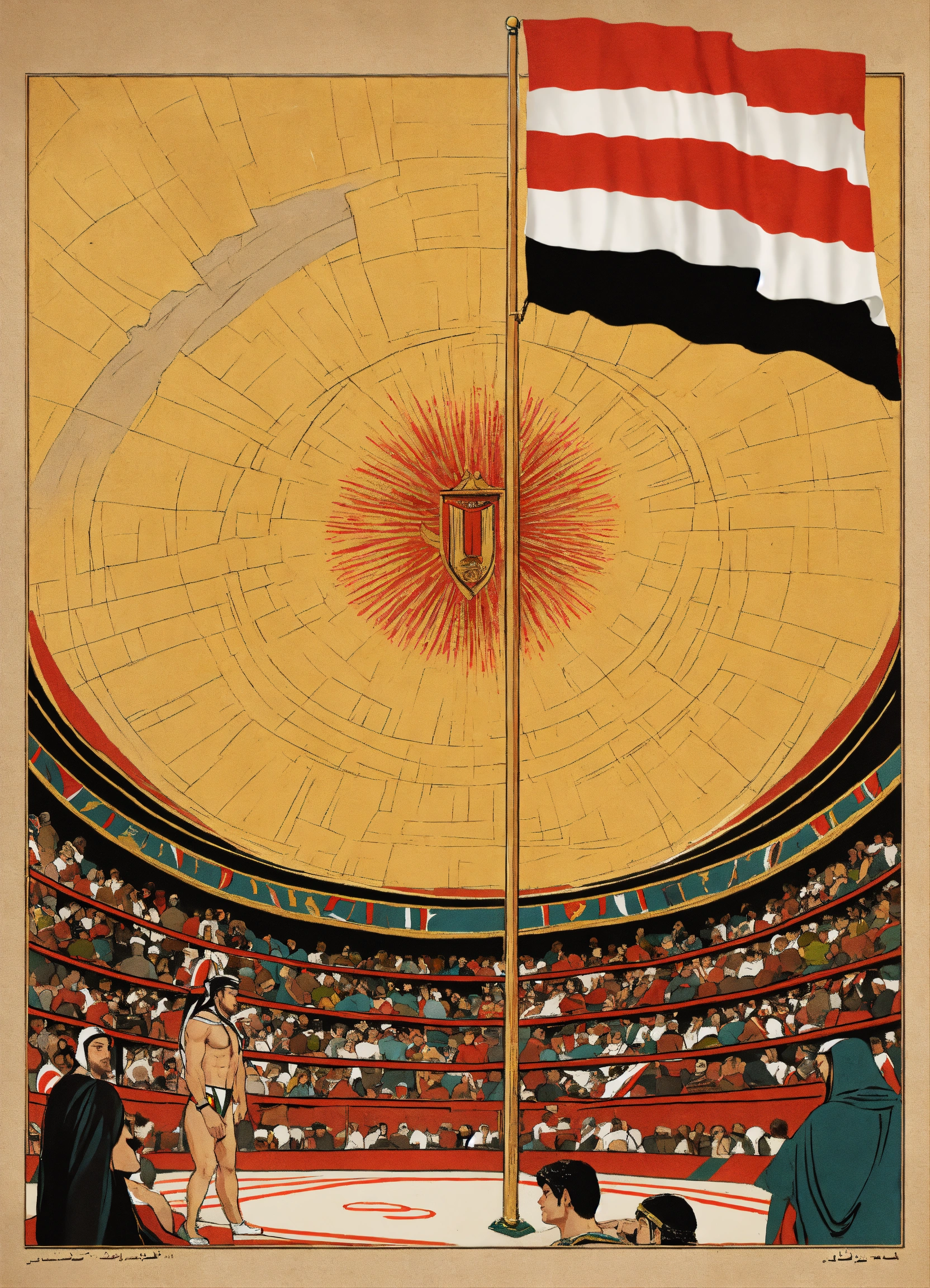 Lexica - "A design that depicts a Greco-Roman wrestling ring with an ...