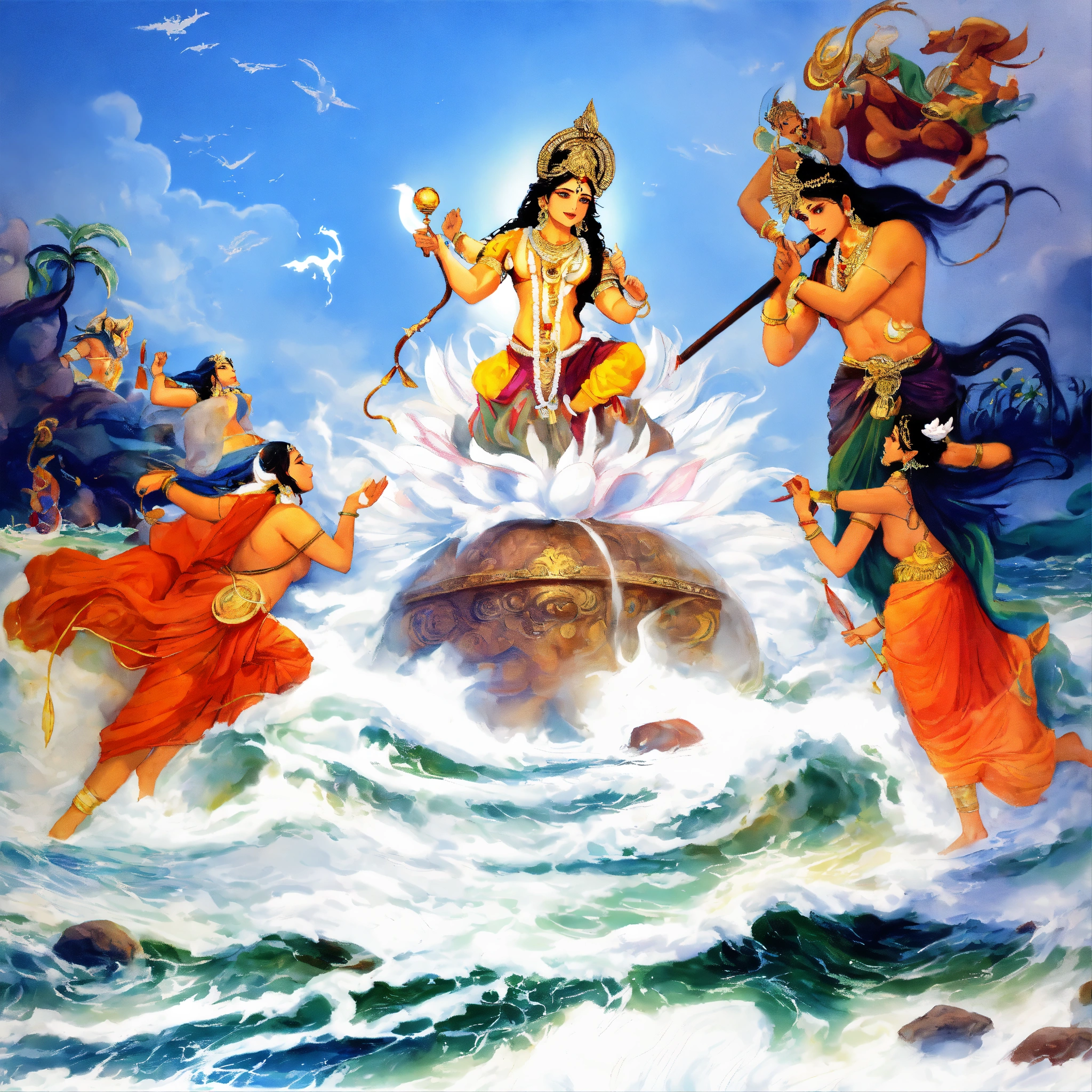 Lexica - Create an illustration of a mesmerizing Indian mythological ...