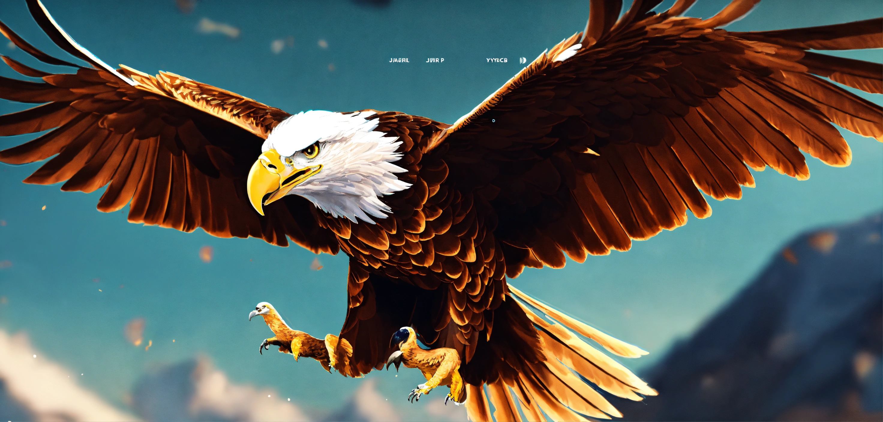 Lexica - Beautiful landing page for a flying art eagle website, hyper ...