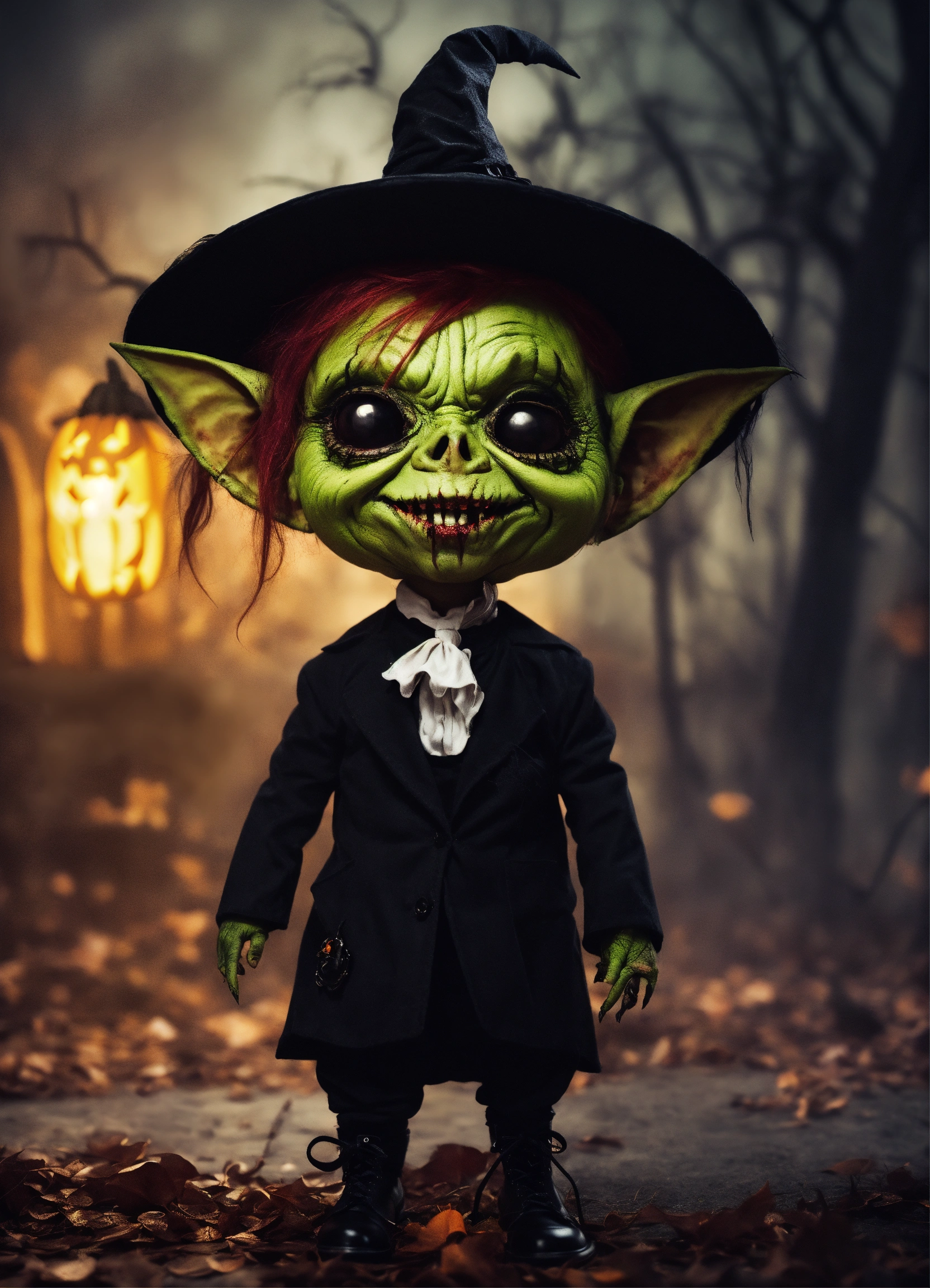 Lexica - Create me the most scary halloween goth goblin spooky picture