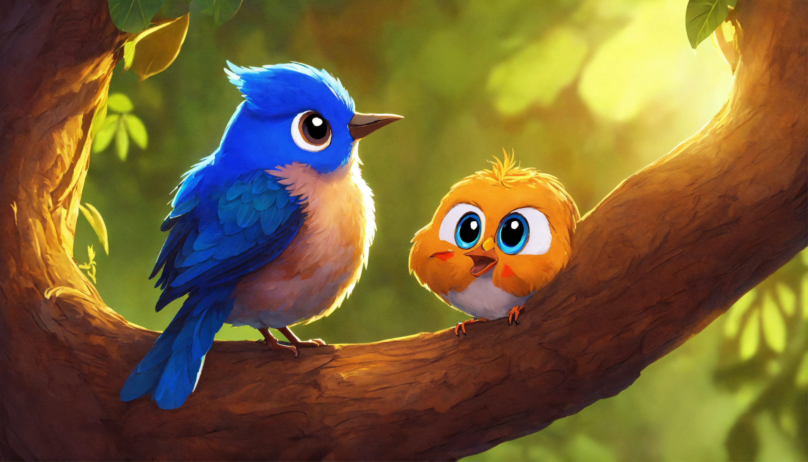 Lexica - Hello, birdie. He sings on the tree branch, making a cozy nest ...