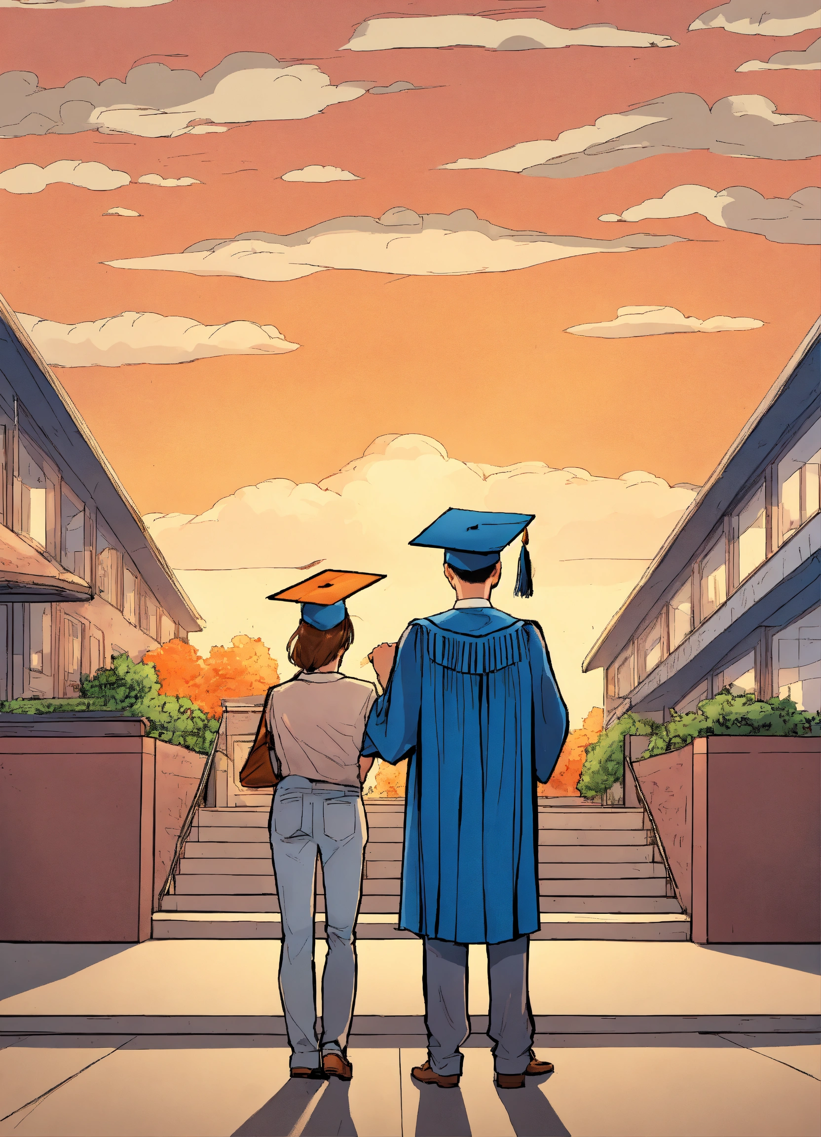 Lexica - Comic a young guy graduating from the University, and taking a ...