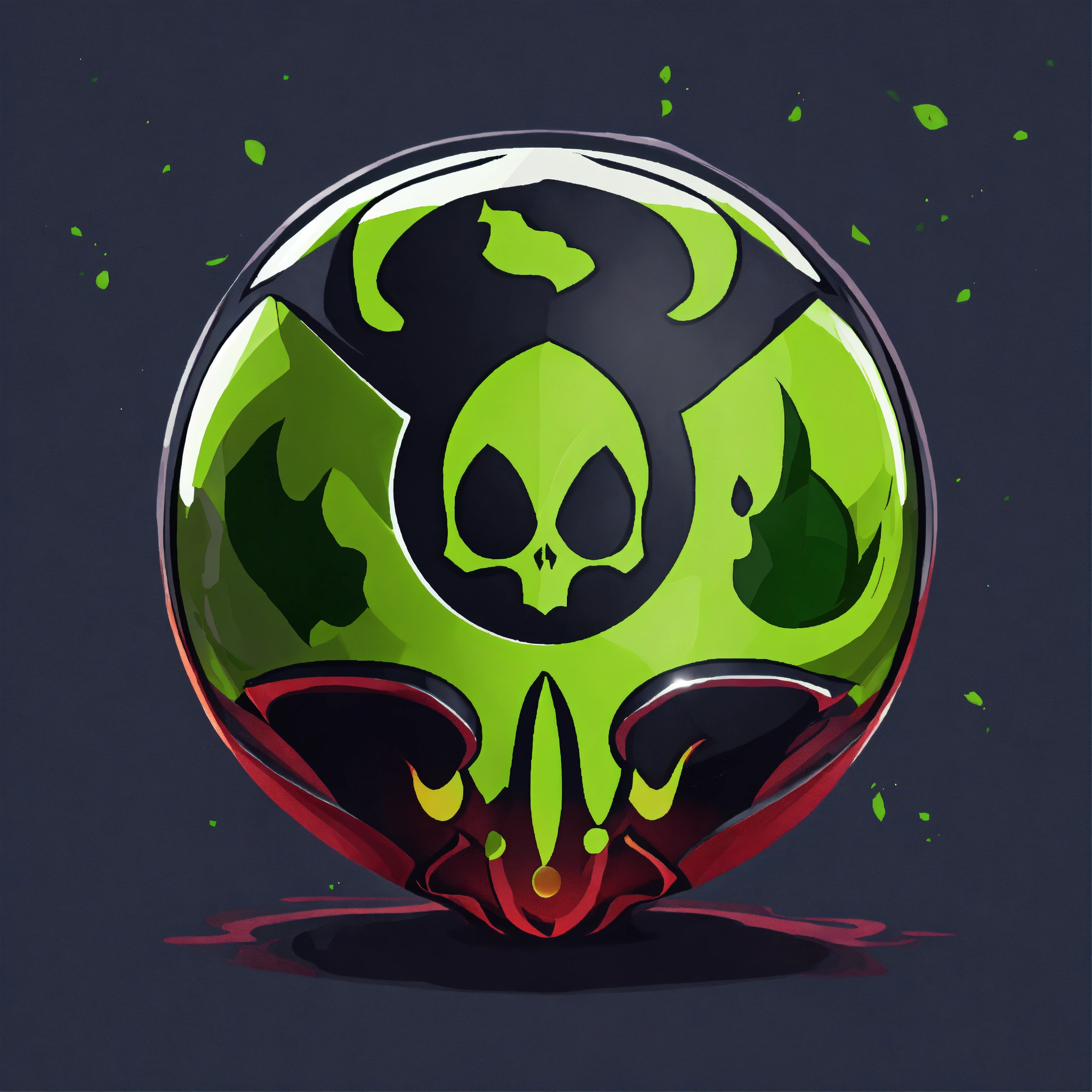 Lexica - Spell ball of poison, game icon, stylized, simple design ...