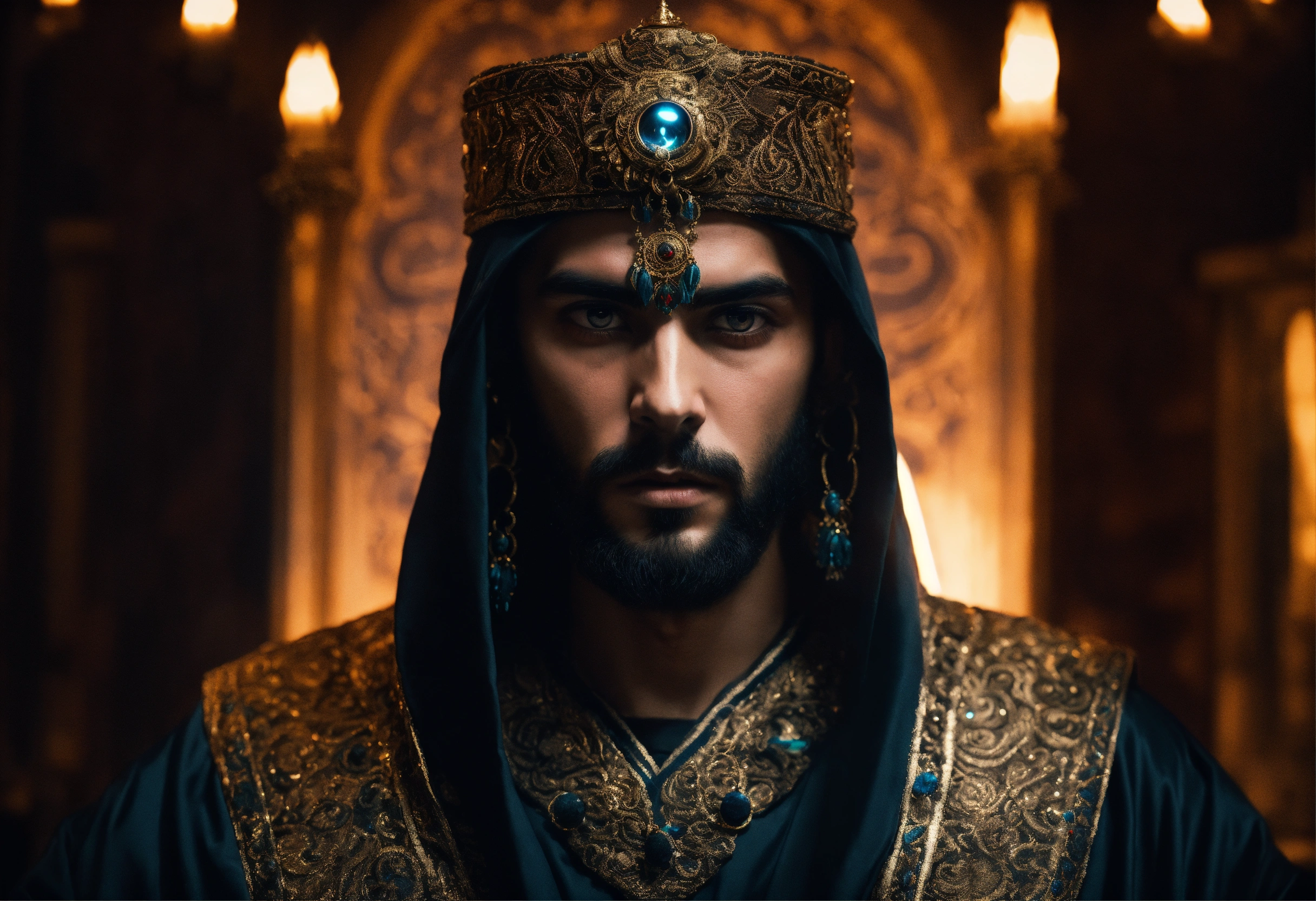 Lexica - Dark, mysterious and dramatic headshot of a young handsome ...