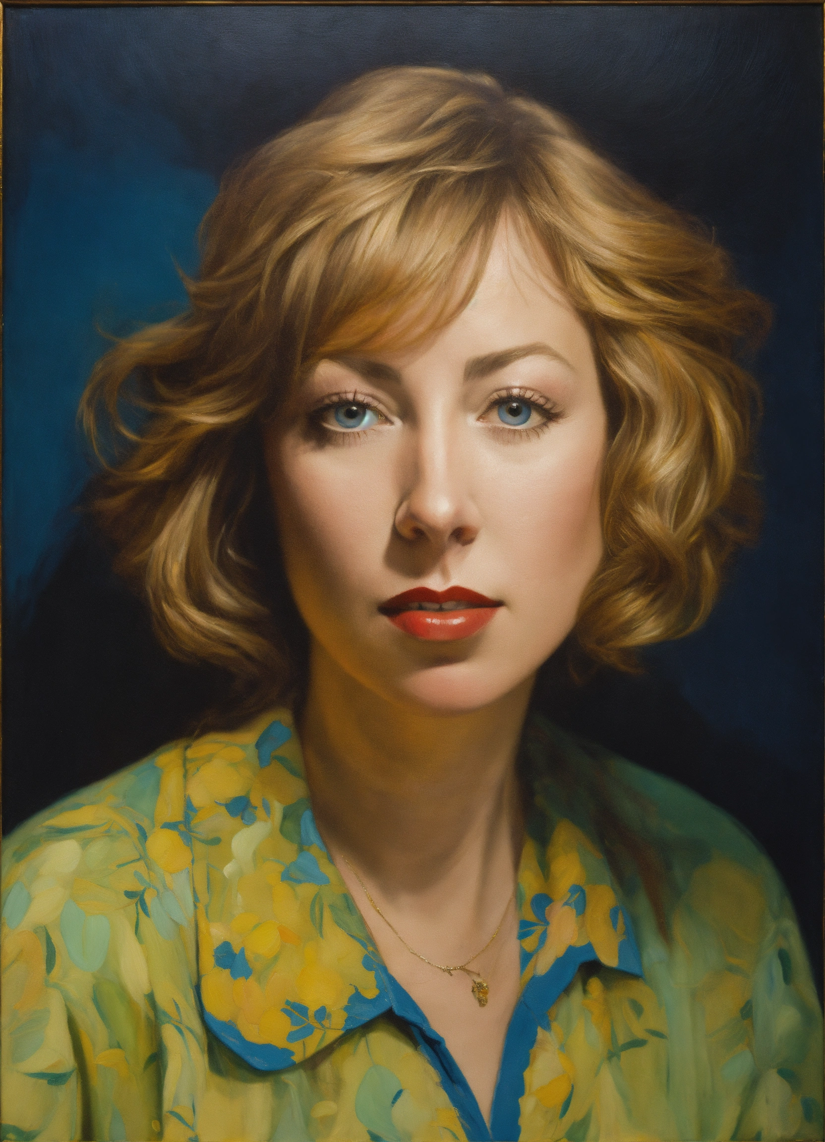 Lexica - Oil painting, self portrait of Cindy Shermann, by Cindy Sherman