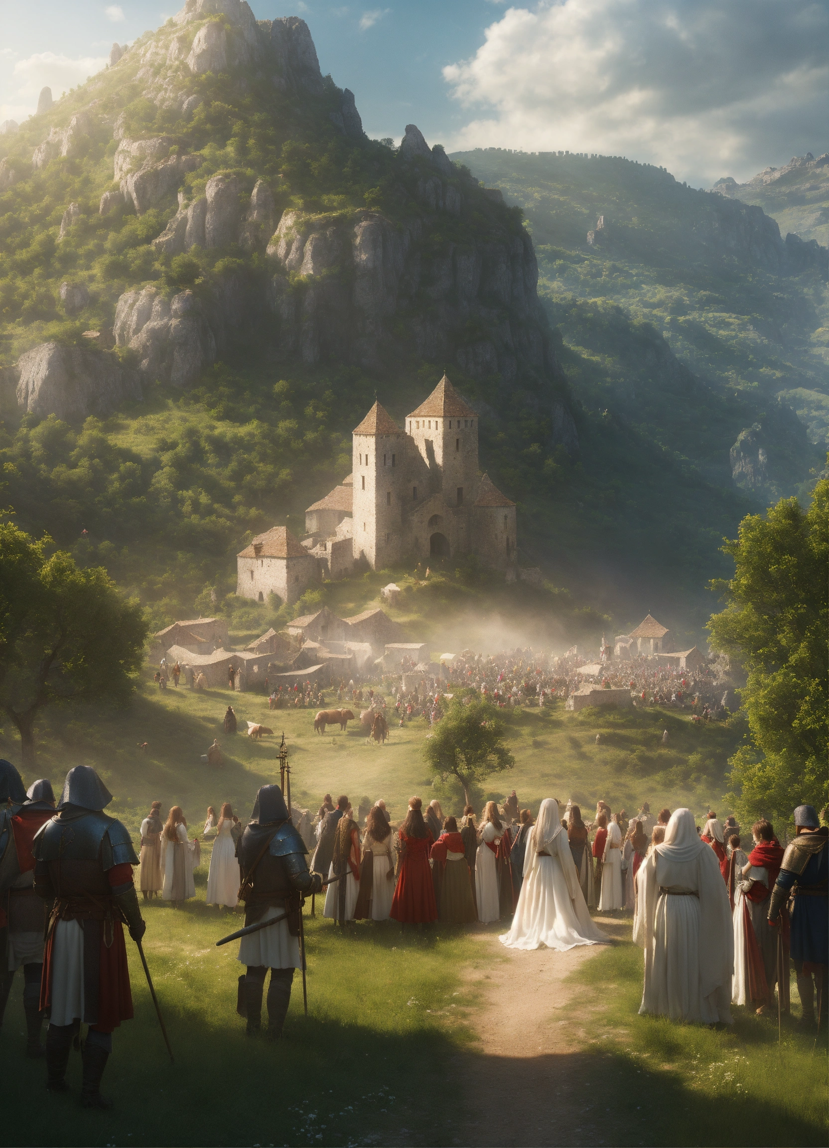 Lexica - An epic fantasy scene featuring the medieval camp of the ...