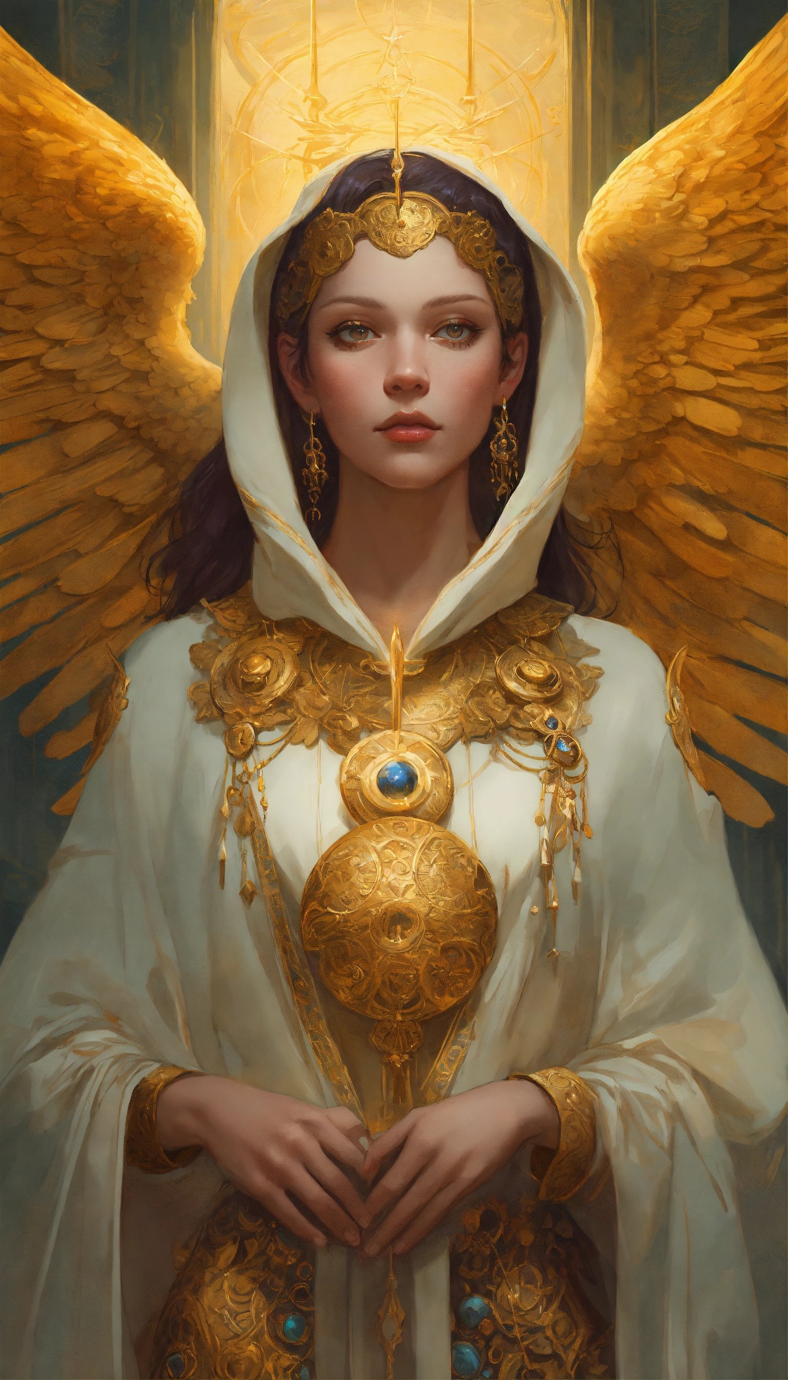Lexica - Character portrait of an esoteric angel dressed in robe ...