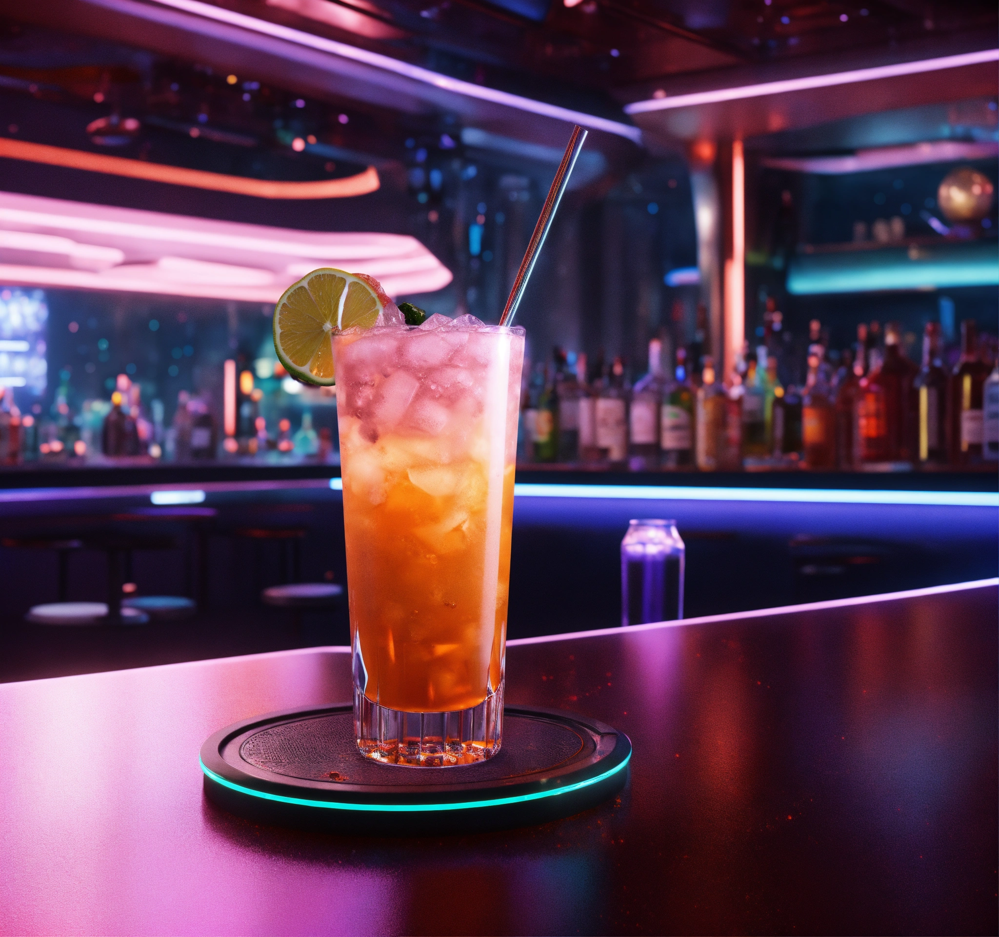 Lexica - Strange futuristic drinks at bar in space port bar, 8K ...