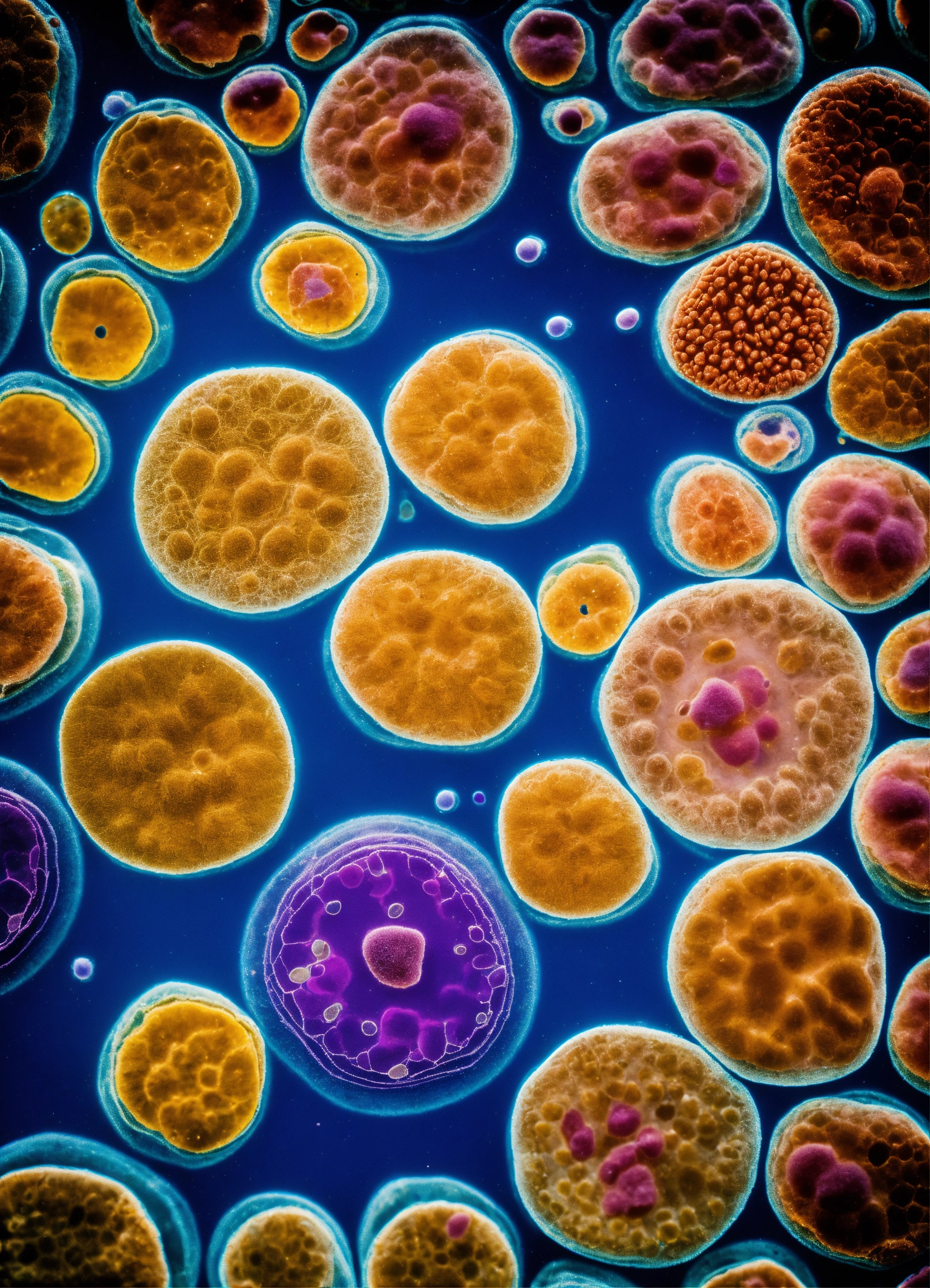 Lexica - Photo of eukaryotic cells seen through a microscope